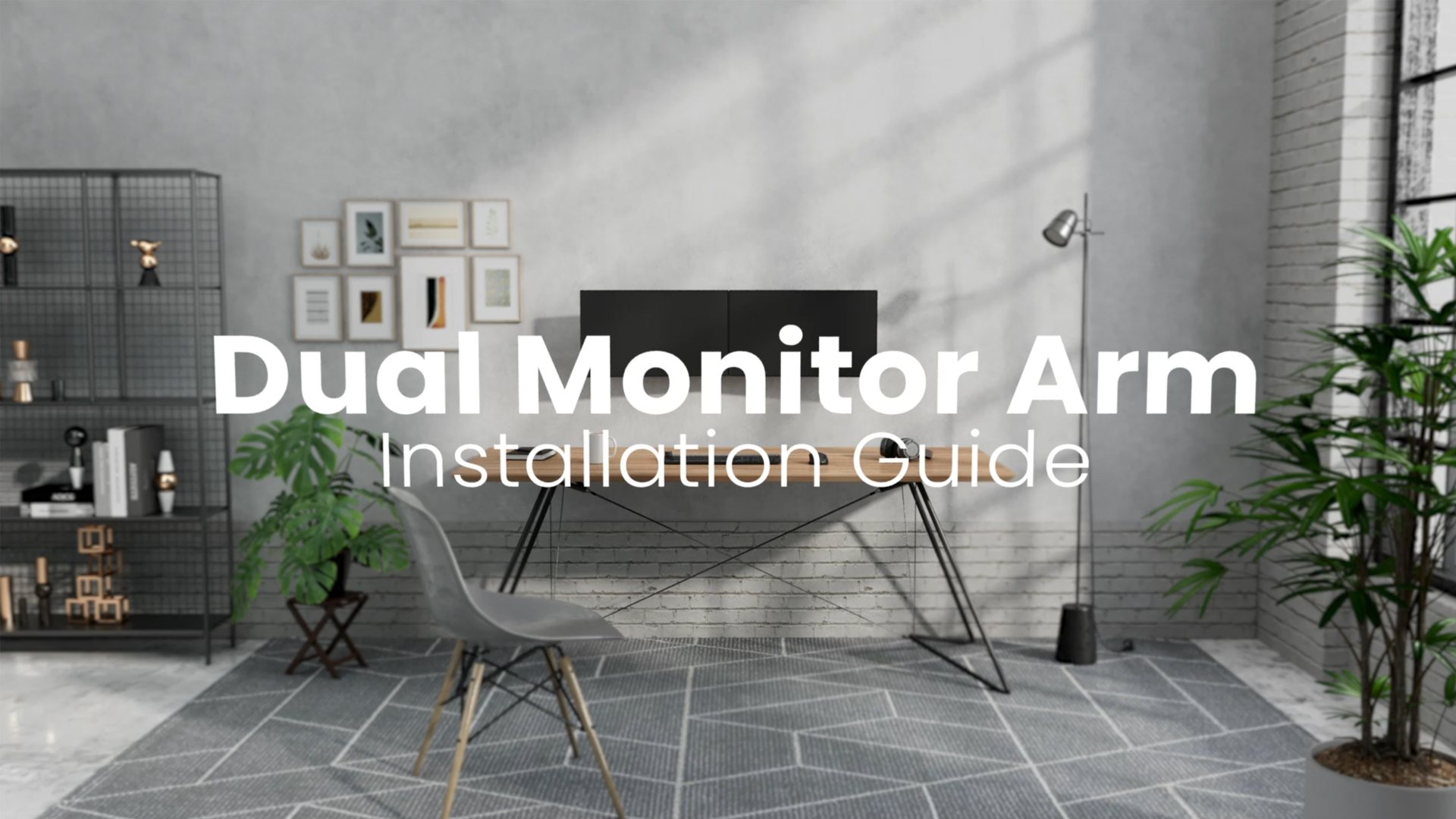 Watch WALI Dual Monitor Arm Wall Mount Installation Guide ﹙012ARM﹚ on ...
