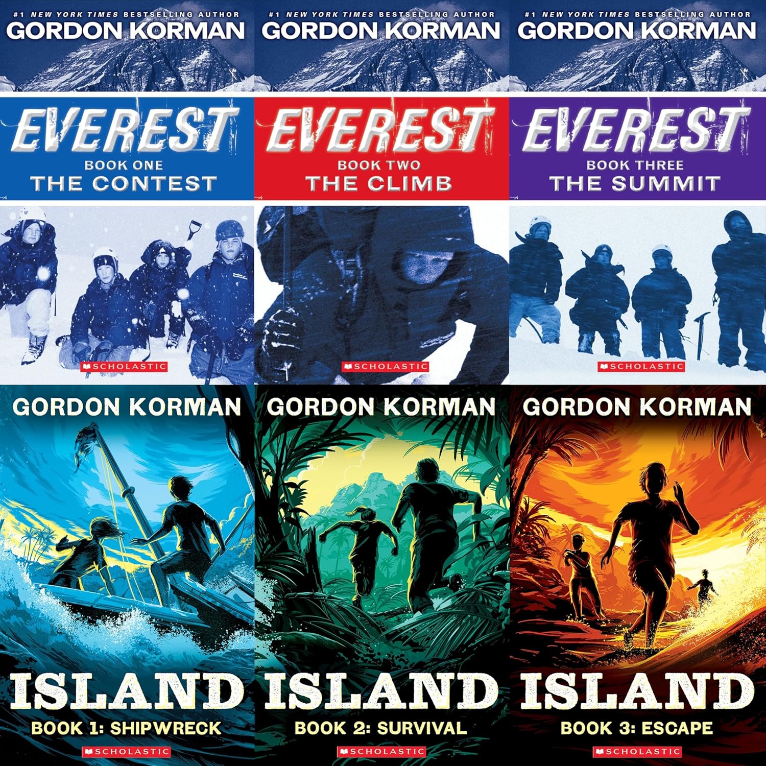 Two Complete Gordon Korman Trilogies: Everest 1-3: The Contest, The ...