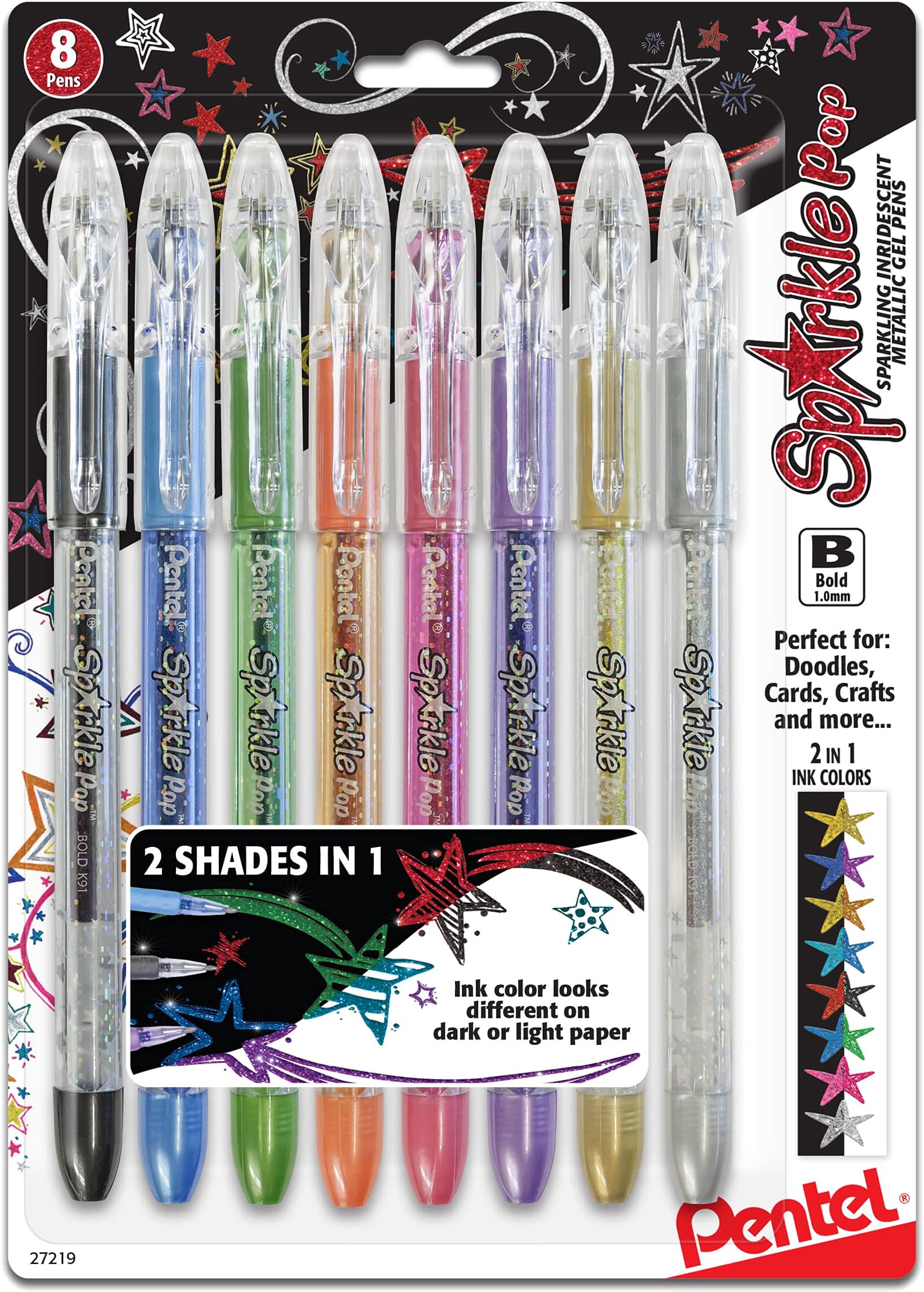 Amazon.com: Linc Shine Sparkle Glitter Sparkle Gel Pen Set - Pack of 4 ...