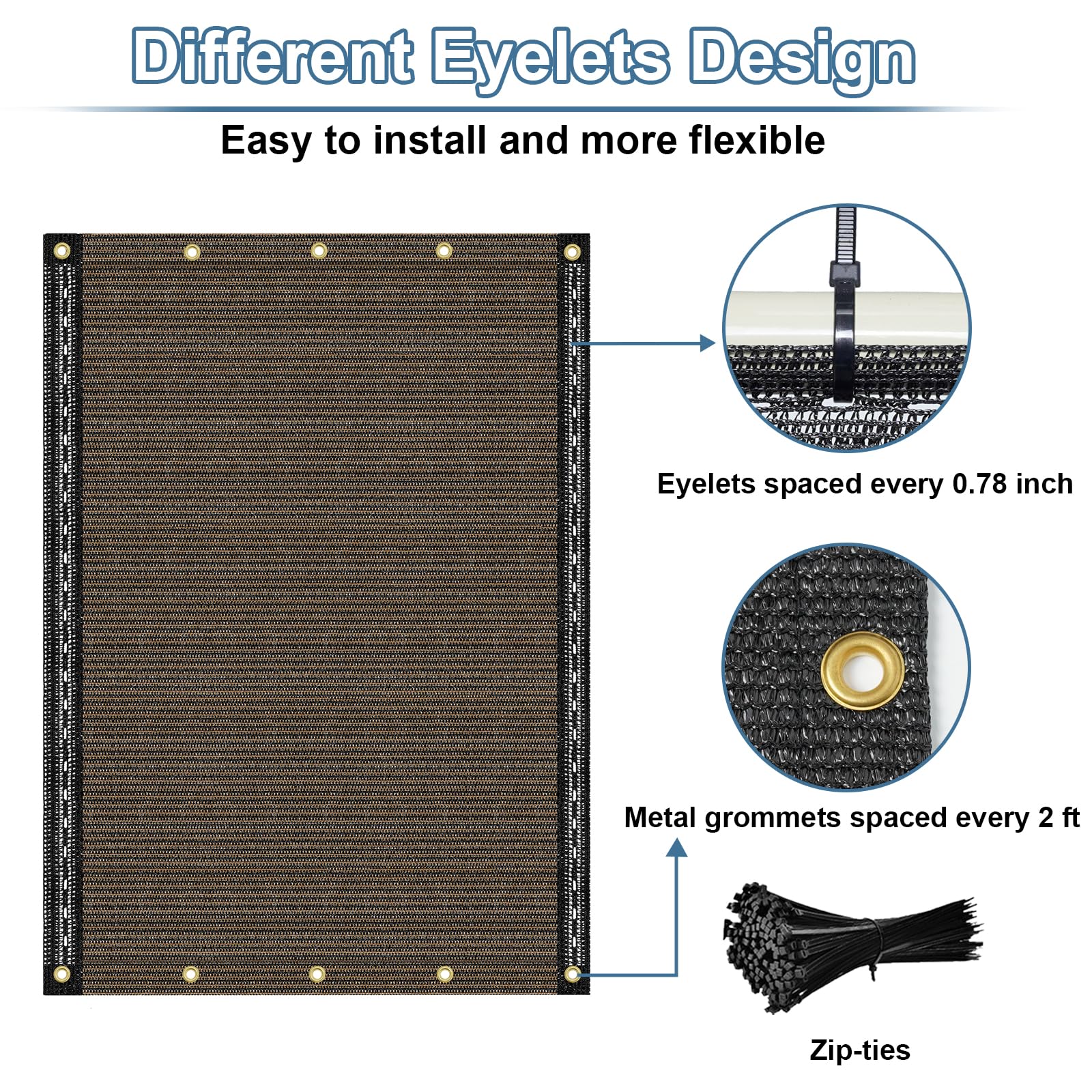 Snapklik.com : 10X12 Ft Outdoor Sun Shade Cloth, 90% Pergola Shade ...