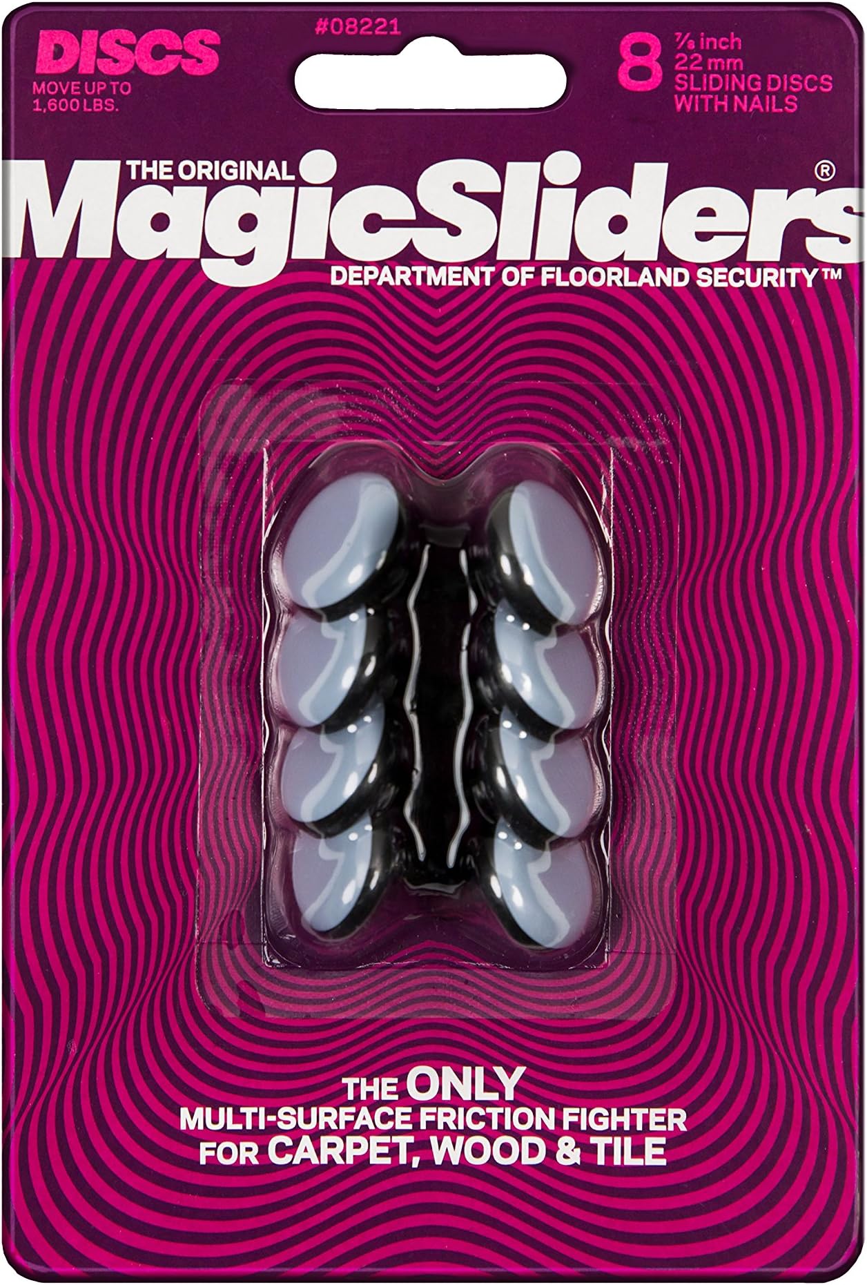 MAGIC SLIDERS L P 8221 Series 8PK 7/8" RND Slide Disc , Grey - Amazon.com