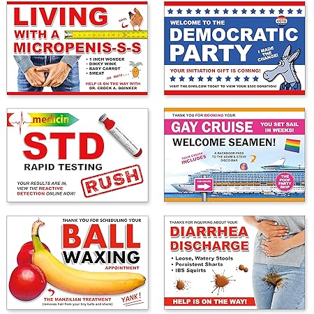 Amazon.com : Design Doggie 6 Pack Variety Prank Postcards, Prank your ...