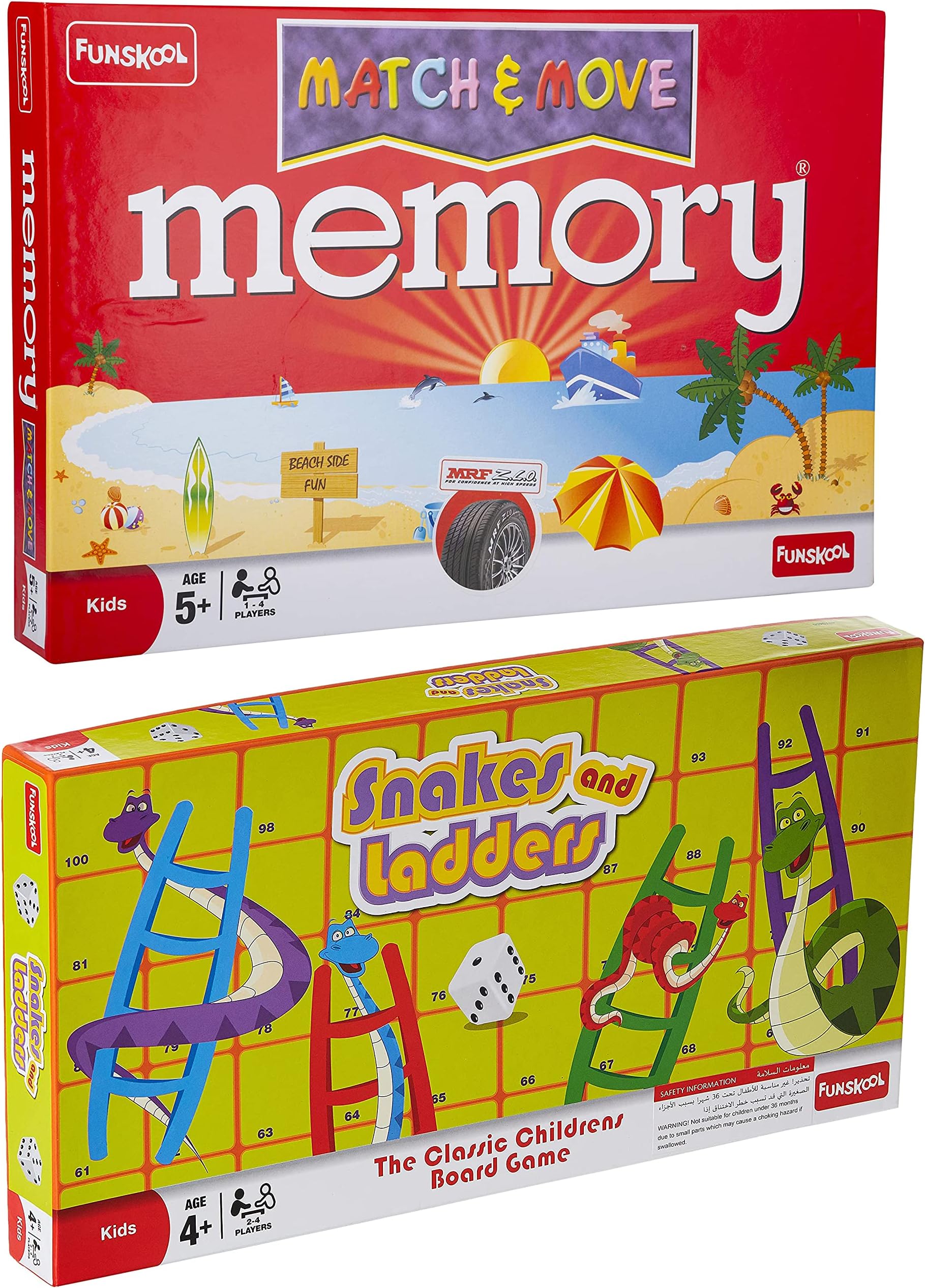 Funskool Memory Match and Move, Multicolor&Funskool Games - Snakes ...