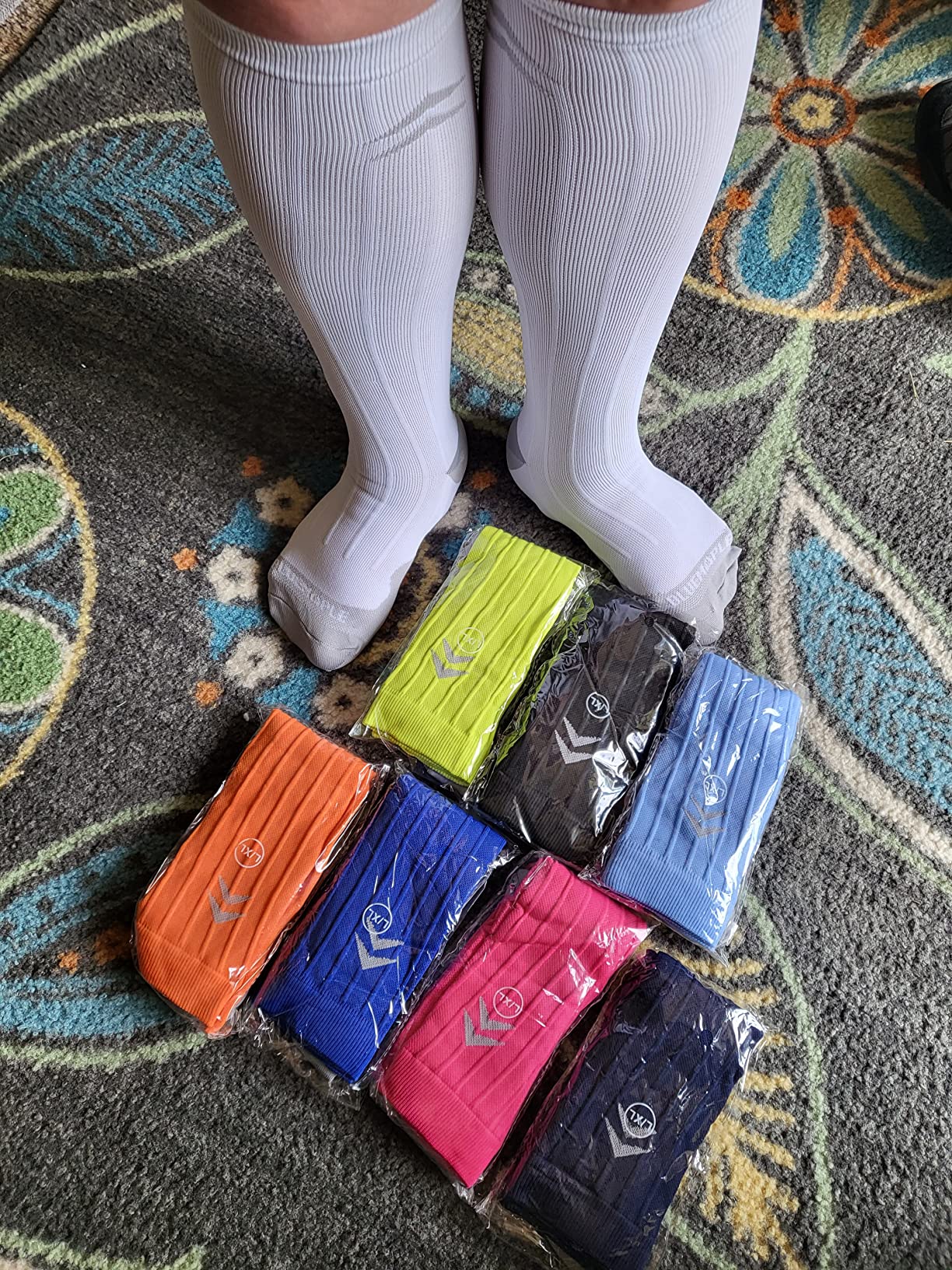 Amazon.com: Bluemaple Compression Socks for Women & Men Circulation (6 ...