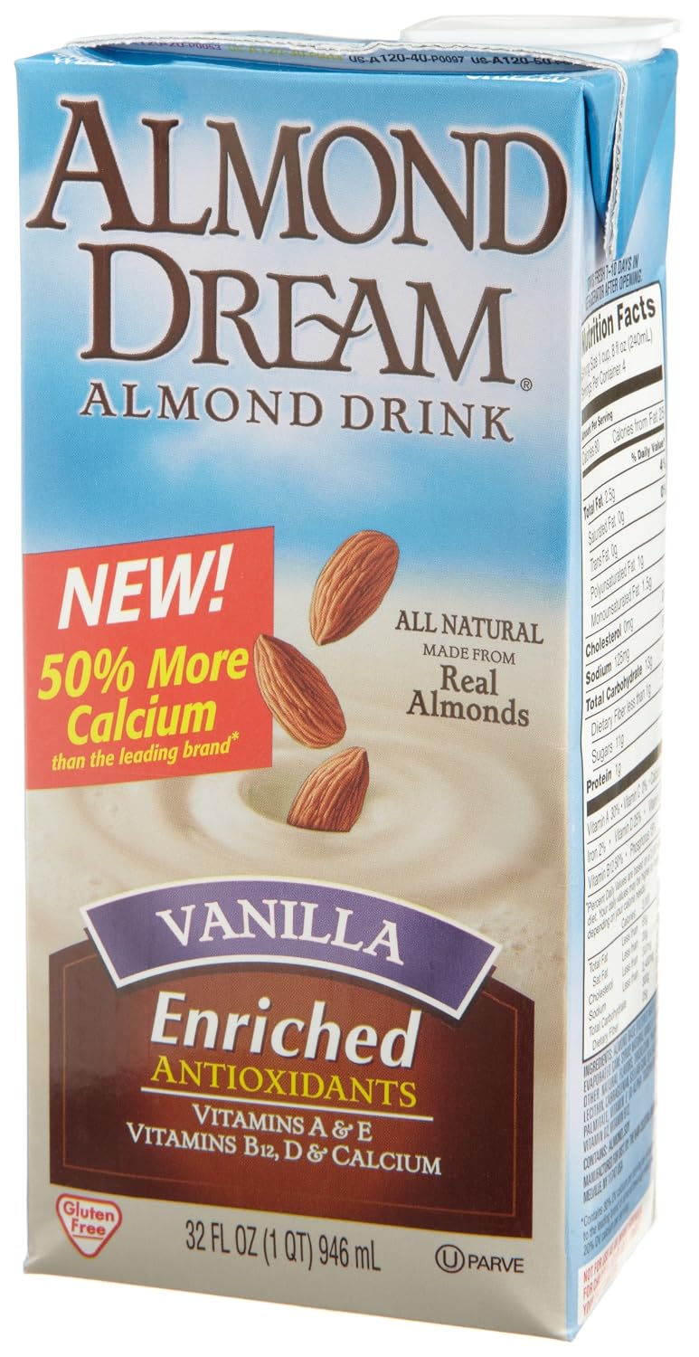 Amazon.com: Almond Dream Almond Milk, Vanilla, 32-Ounce Tetra Paks ...