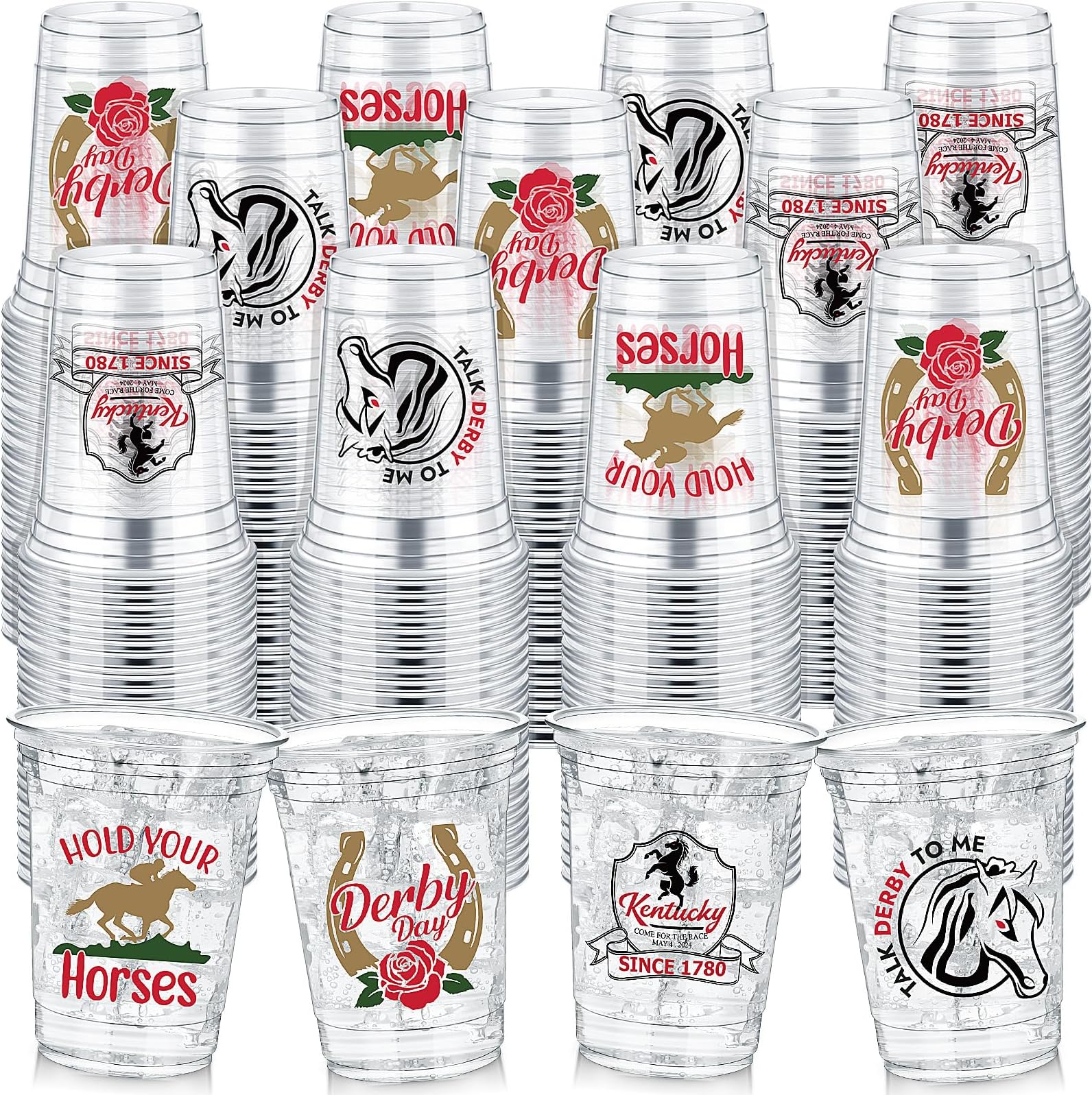Amazon.com | Kentucky Derby Official Mint Julep 12 fl oz Glass - 6 Pack ...