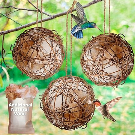 Amazon.com: Bird Nesting Material Set Globe Humming Bird Nesters ...