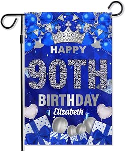 Amazon.com : Prezzy Personalized Happy 90th Anniversary Garden Flag 12. ...