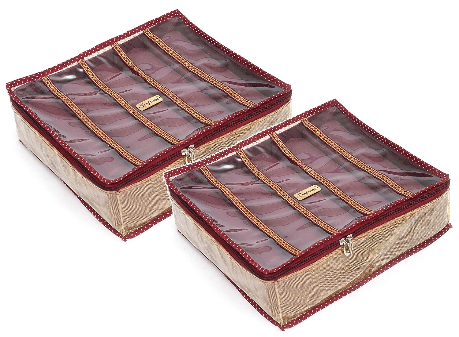 SRAJANAA 5 Rod Bangle Organiser Storage Box for Women | Transparent PVC ...