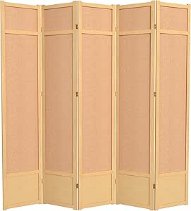 Amazon.com: Red Lantern 7 ft. Tall Jute Shoji Screen-5 Panel-Natural ...
