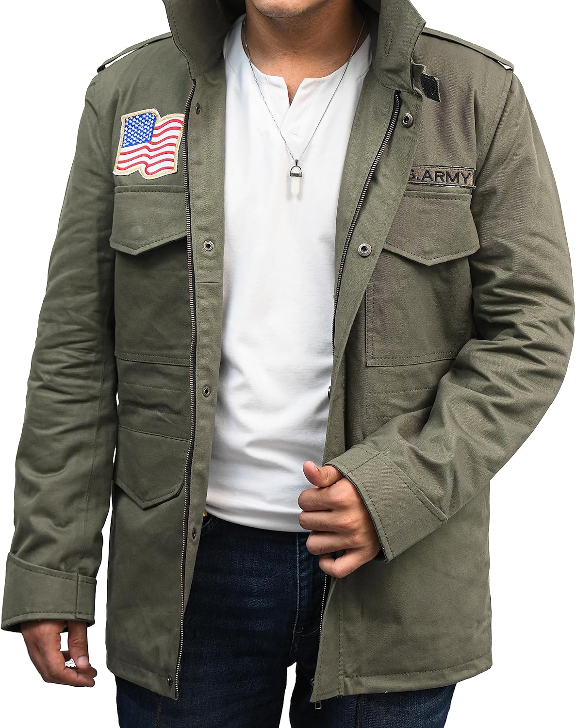 Amazon.com: Rambo Blood Field Military John First Sylvester Stallone M65 US Army Olive Green ...