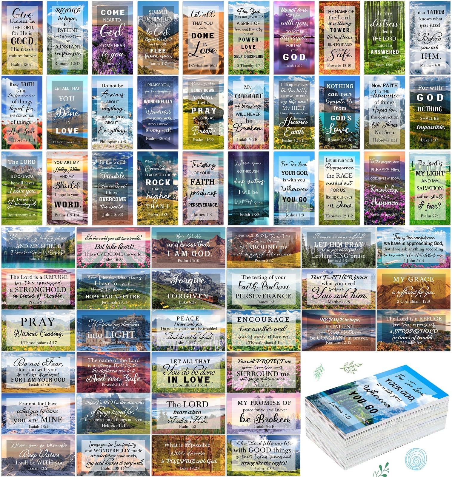 Amazon.com: Estune 360 Pcs Scripture Cards Bible Verse Prayer Cards ...