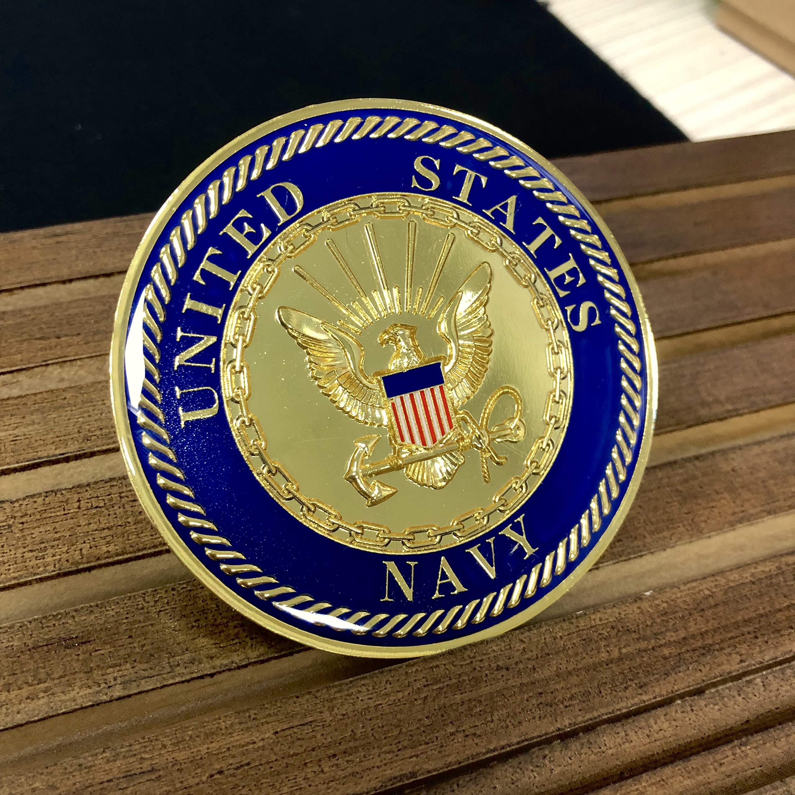 U S Navy Car Emblem Military Auto Decal Badge Commemorative ...