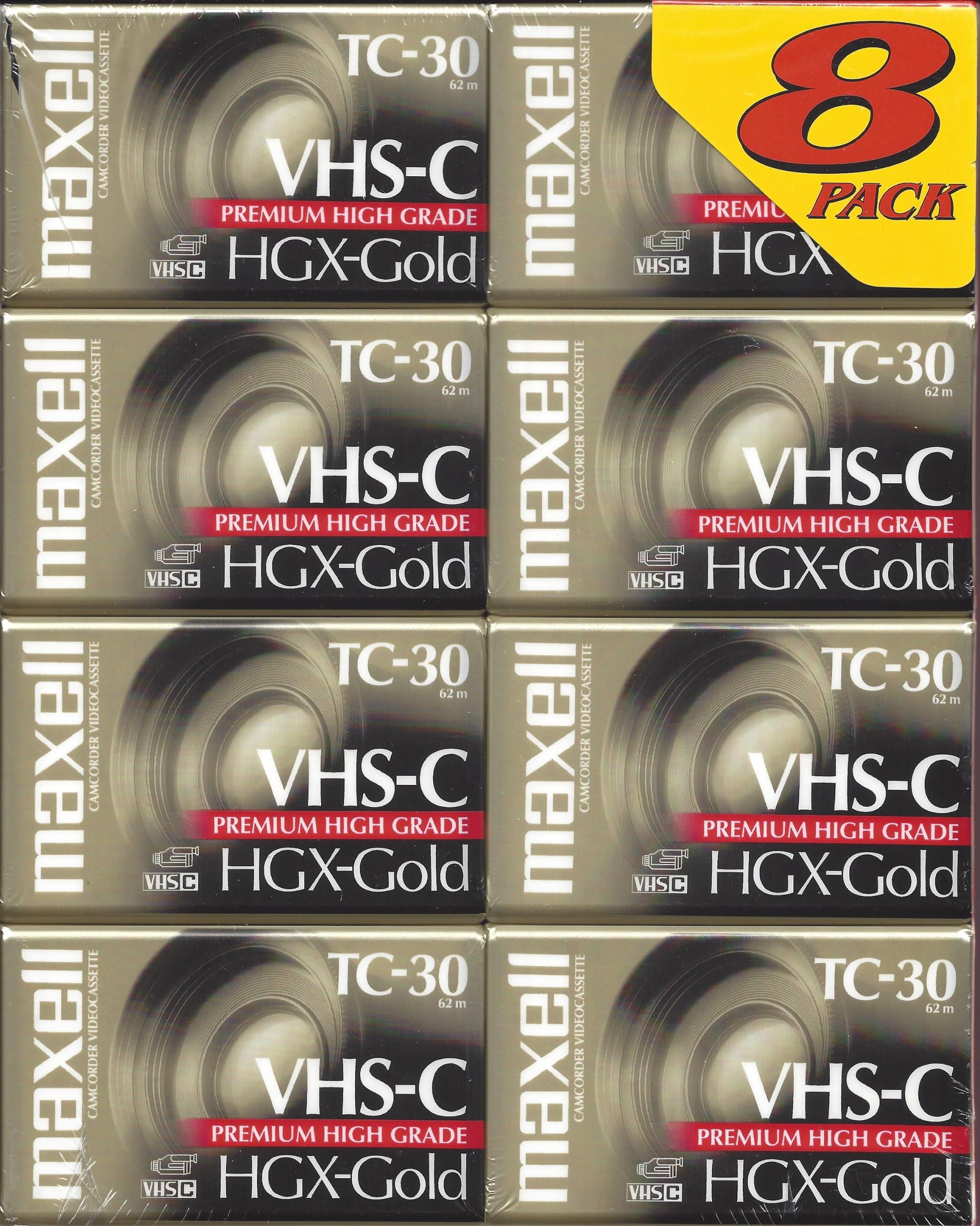 Amazon.com: Maxell 203090 VHS-C TC-30 HGX Gold Camcorder Videocassette ...