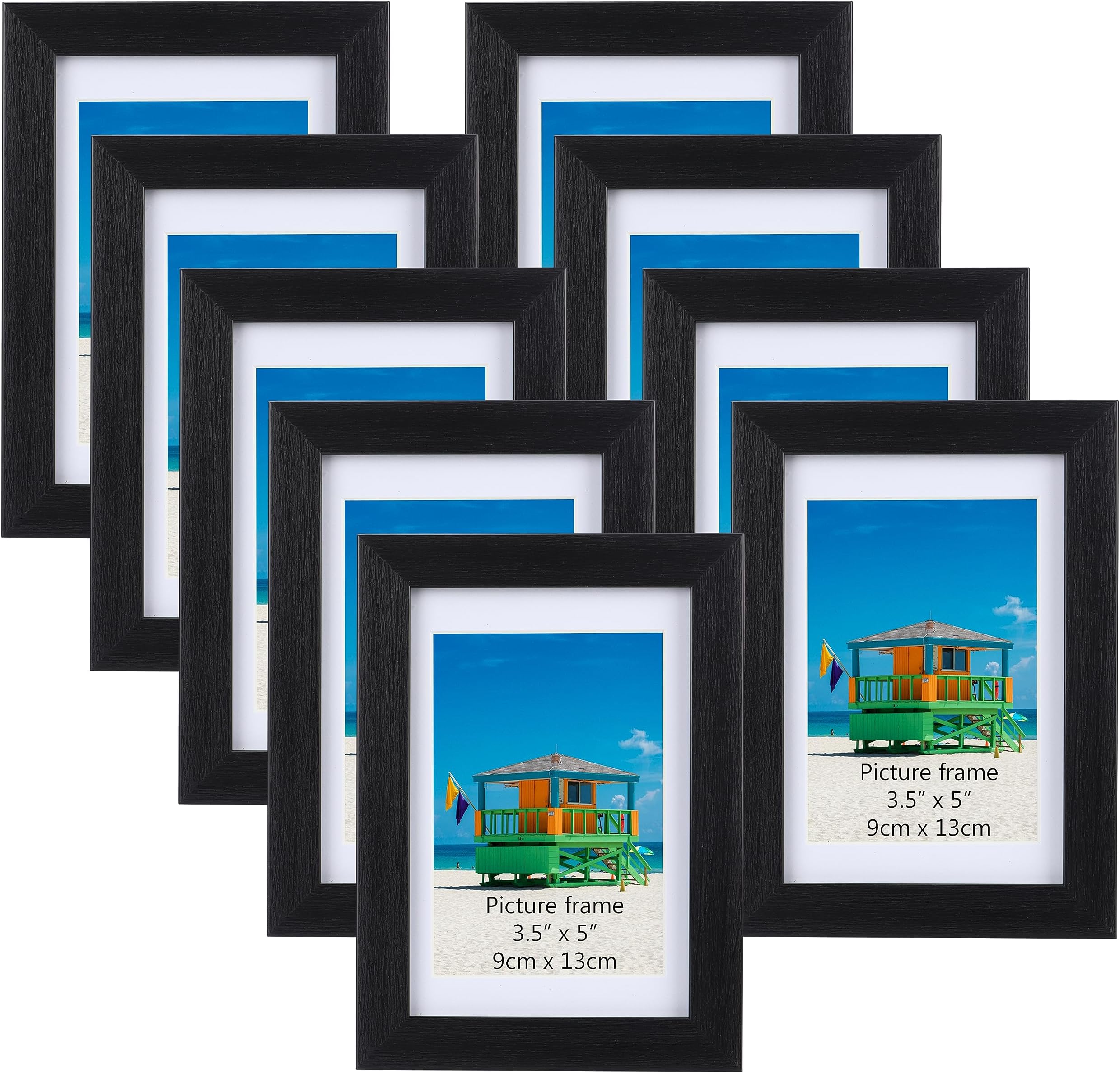 EYMPEU Bilderrahmen 9x13 CM 9er-Set, geeignet für 9x13 Bilder mit ...