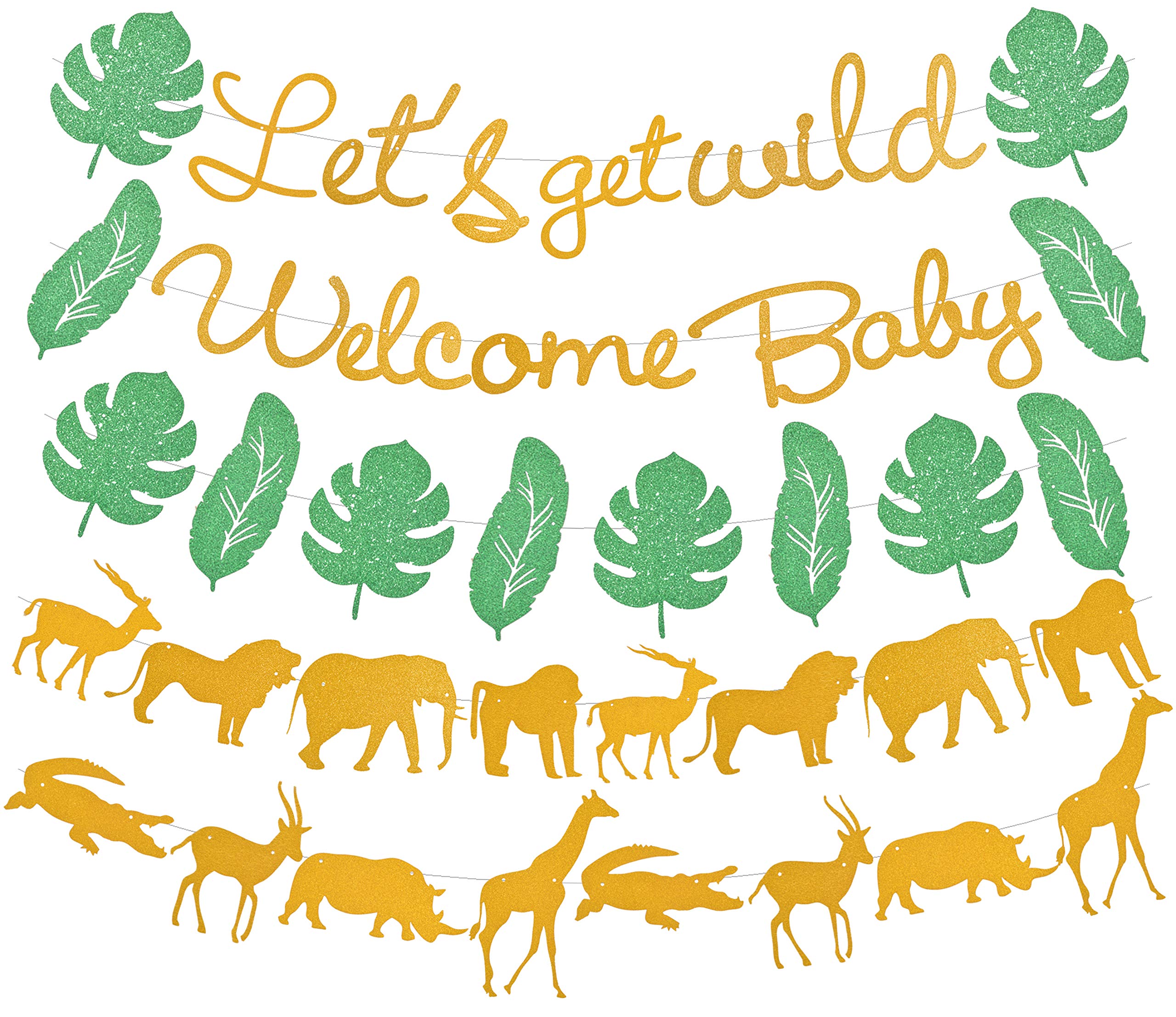 Buy Safari Baby Shower Decorations, Lets get Wild Banner, Jungle Safari ...