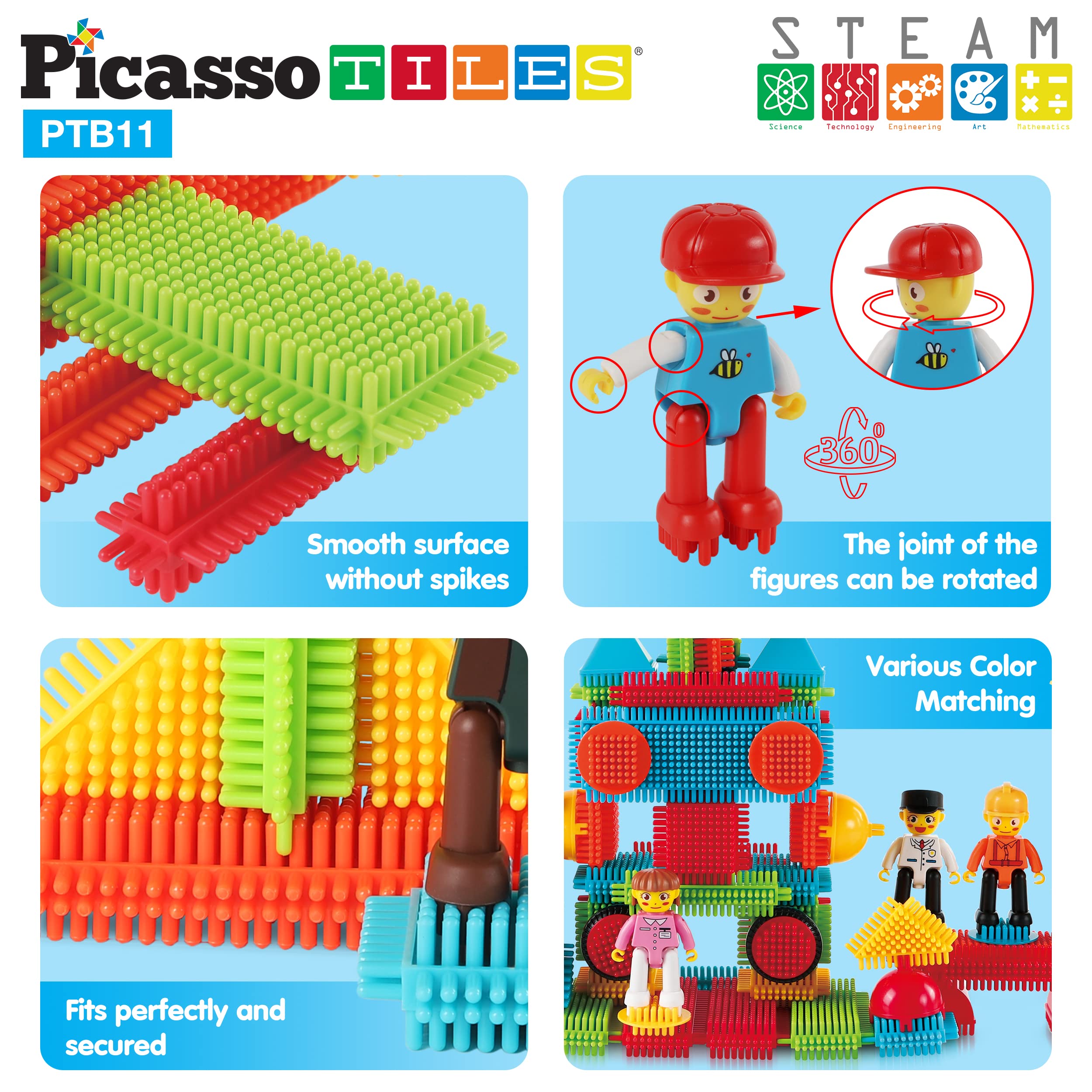 Snapklik.com : Picasso Toys Hedgehog Blocks 4 Family Action Character ...