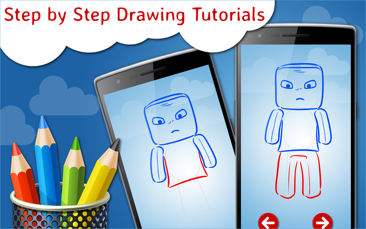 How to Draw Minecraft step by step Drawing App - App on Amazon Appstore