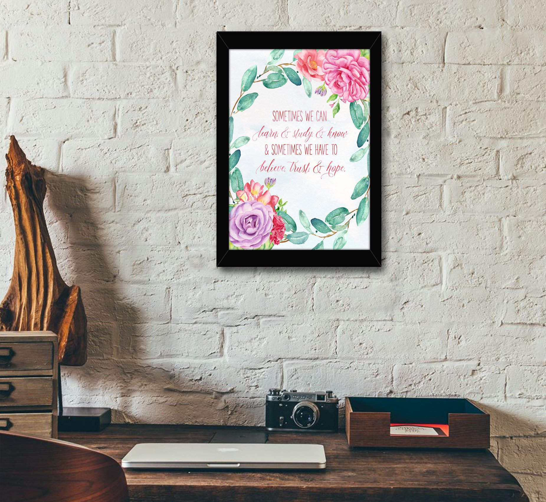 Buy TIED RIBBONS Inspirational Quotes Wall Frames Motivational Quotes ...