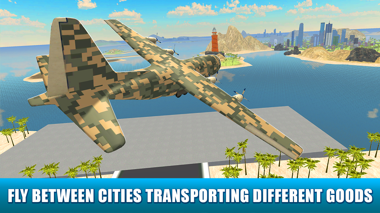 Giant Turboprop Transporter Cargo Plane: Special Purpose Delivery Game ...