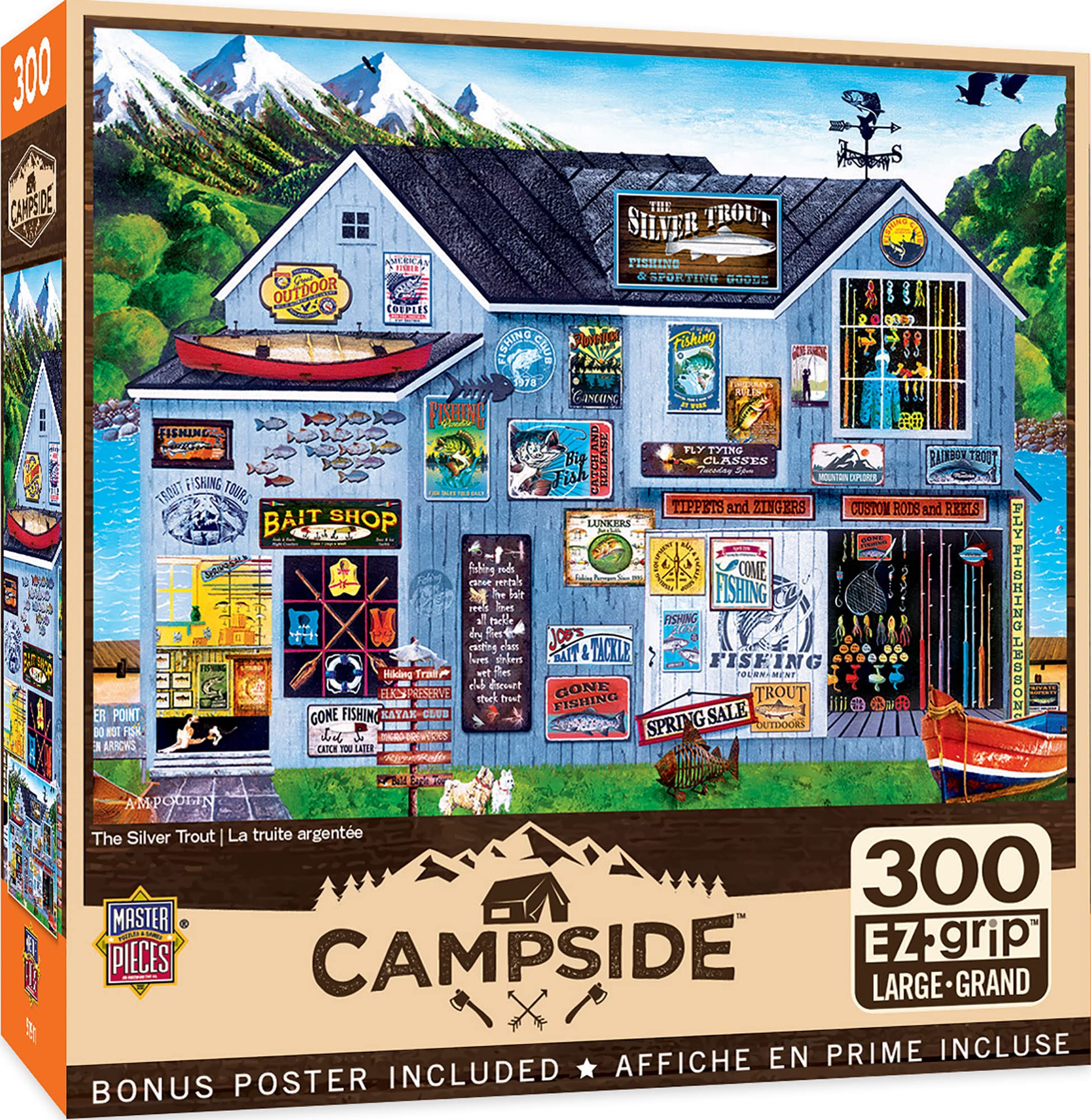 Amazon.com: MasterPieces - 300 Piece Jigsaw Puzzle, Large EZ Grip ...