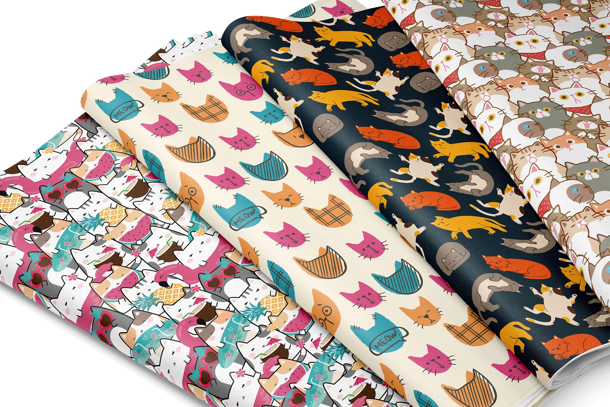 Amazon.com: AIM & GGKK Cat Wrapping Paper Sheets - 12 Sheets Gifts Wrap ...