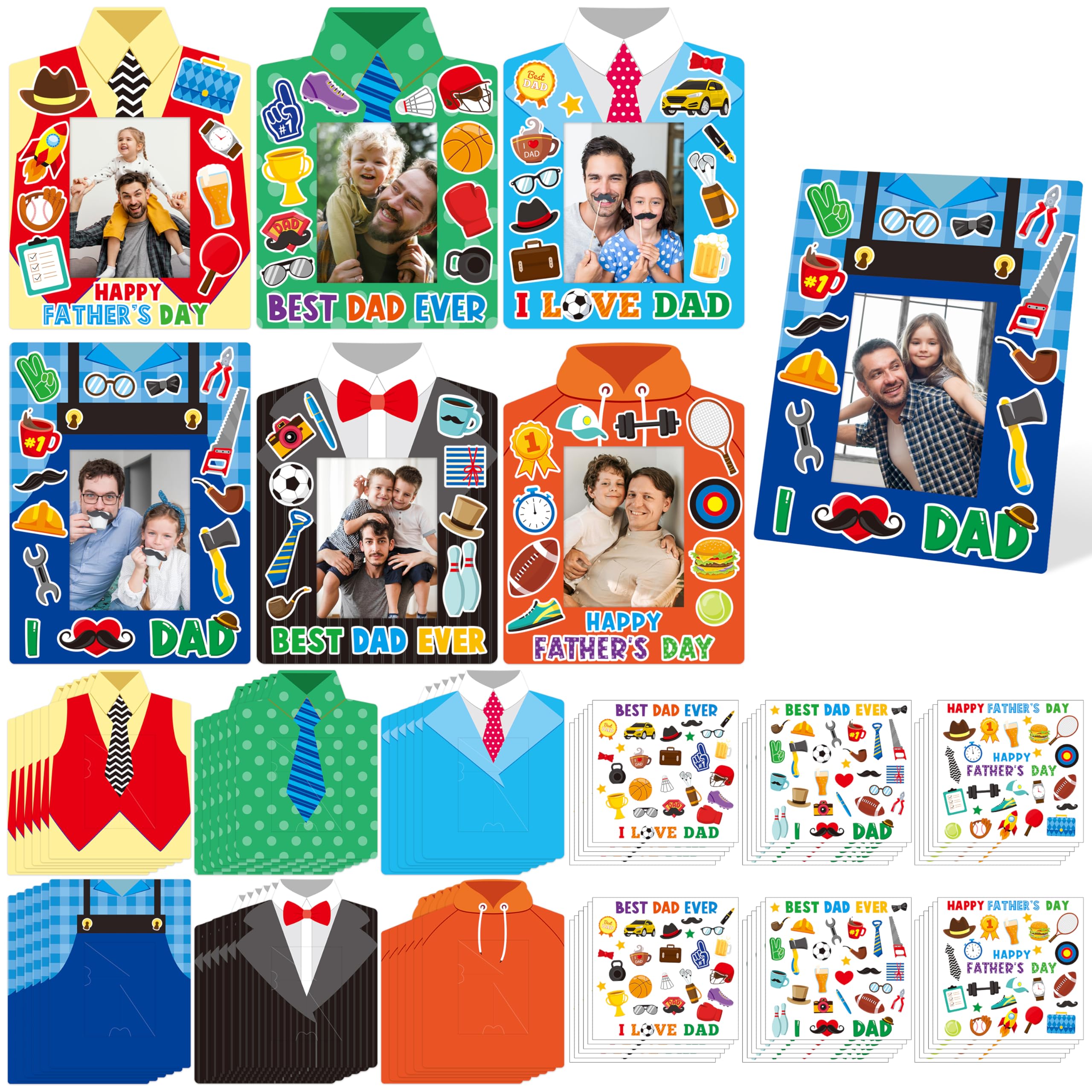 Amazon.com: WATINC Father Frame Craft Kits - 72Pcs DIY Clothes Shirt ...