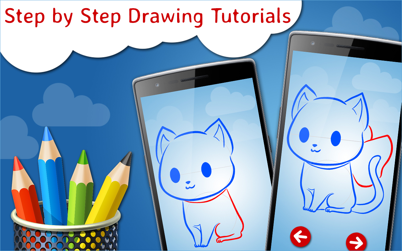 How to Draw Cats Step by Step Drawing App - App on Amazon Appstore