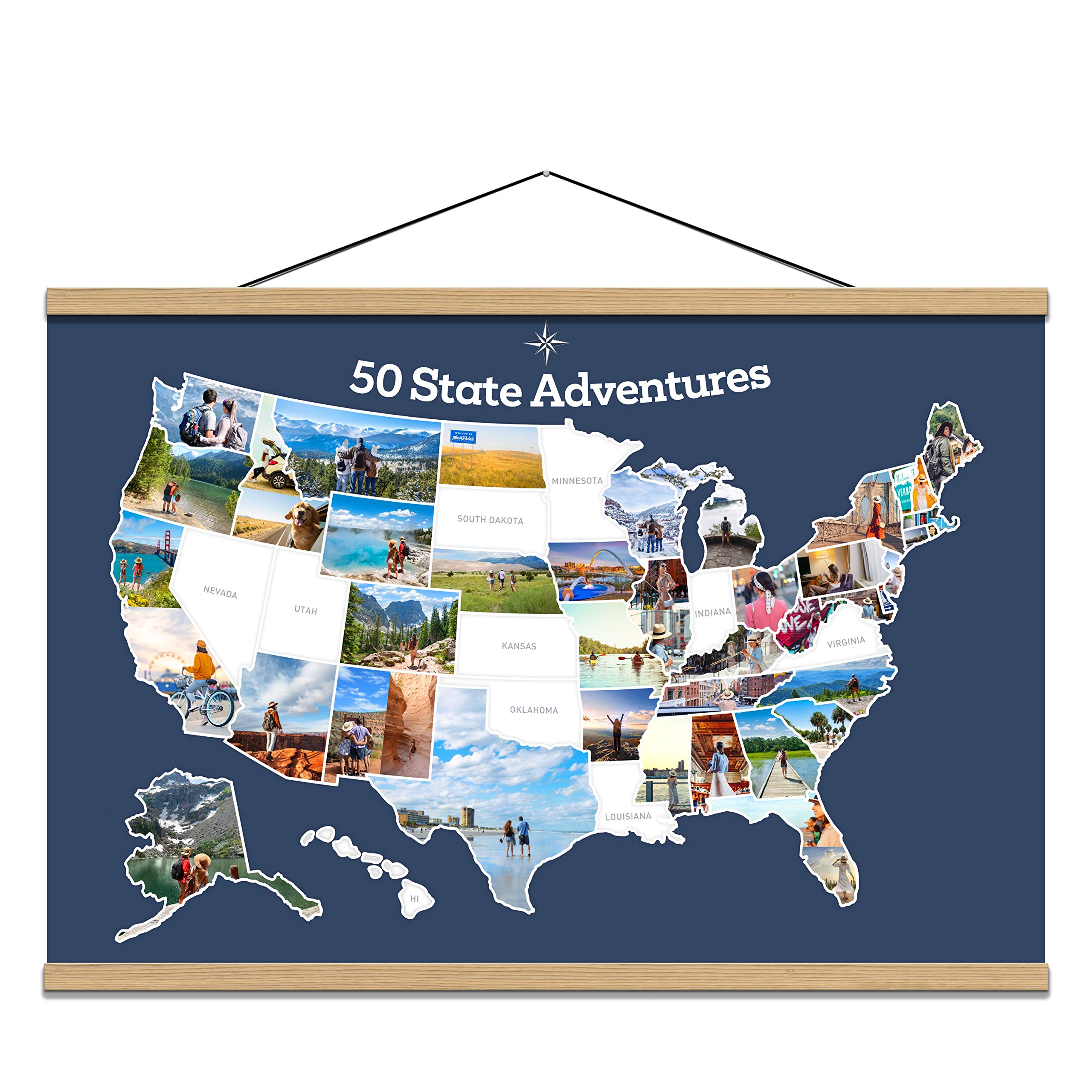 Buy PHOTOS.COM USA Photo - Travel Sticker Collage - 24 x 36” - Made in ...
