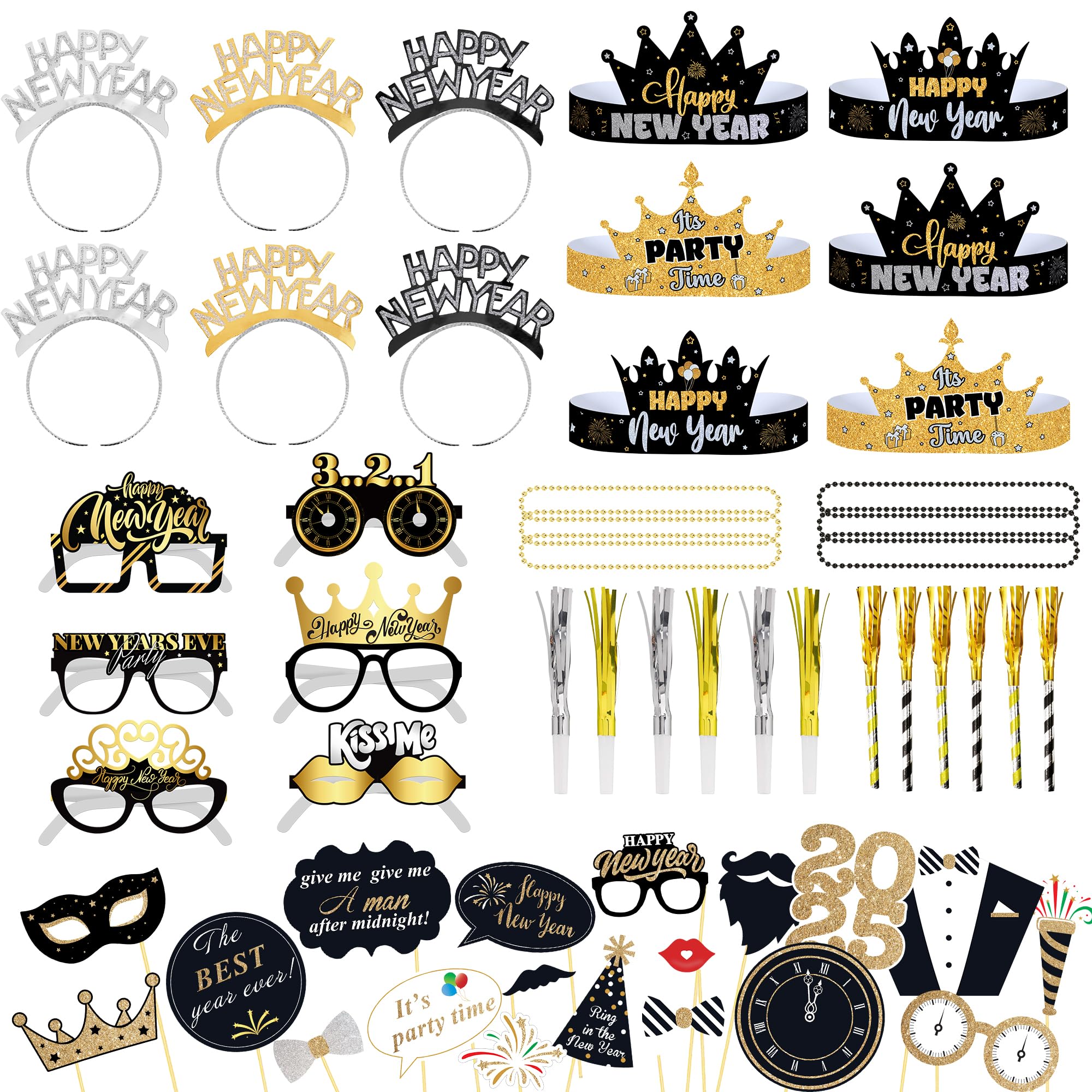 Snapklik.com : NYE Party Favors 2024, Set Of 74 New Year Photo Props ...