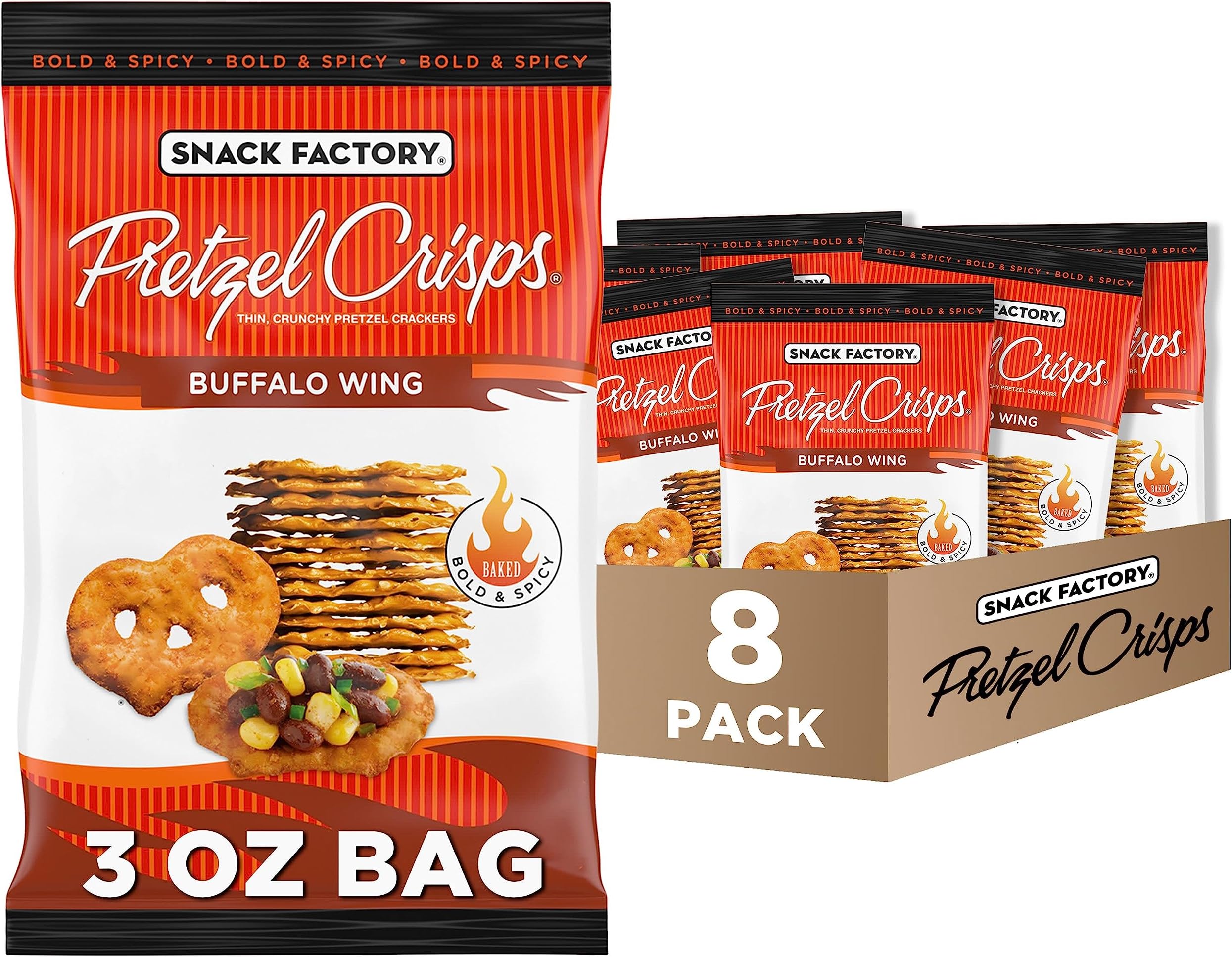 Amazon.com: Snack Factory Pretzel Crisps Original Flavor, Snack Pack ...