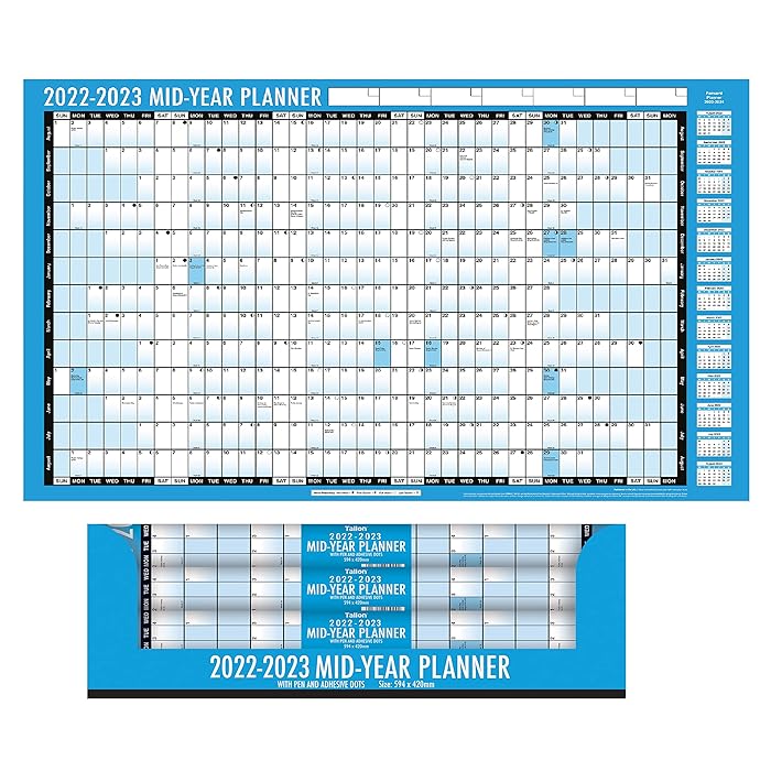 Buy ARTH Academic Wall Planner 2022/2023 A2 Medium Laminated Unmounted ...