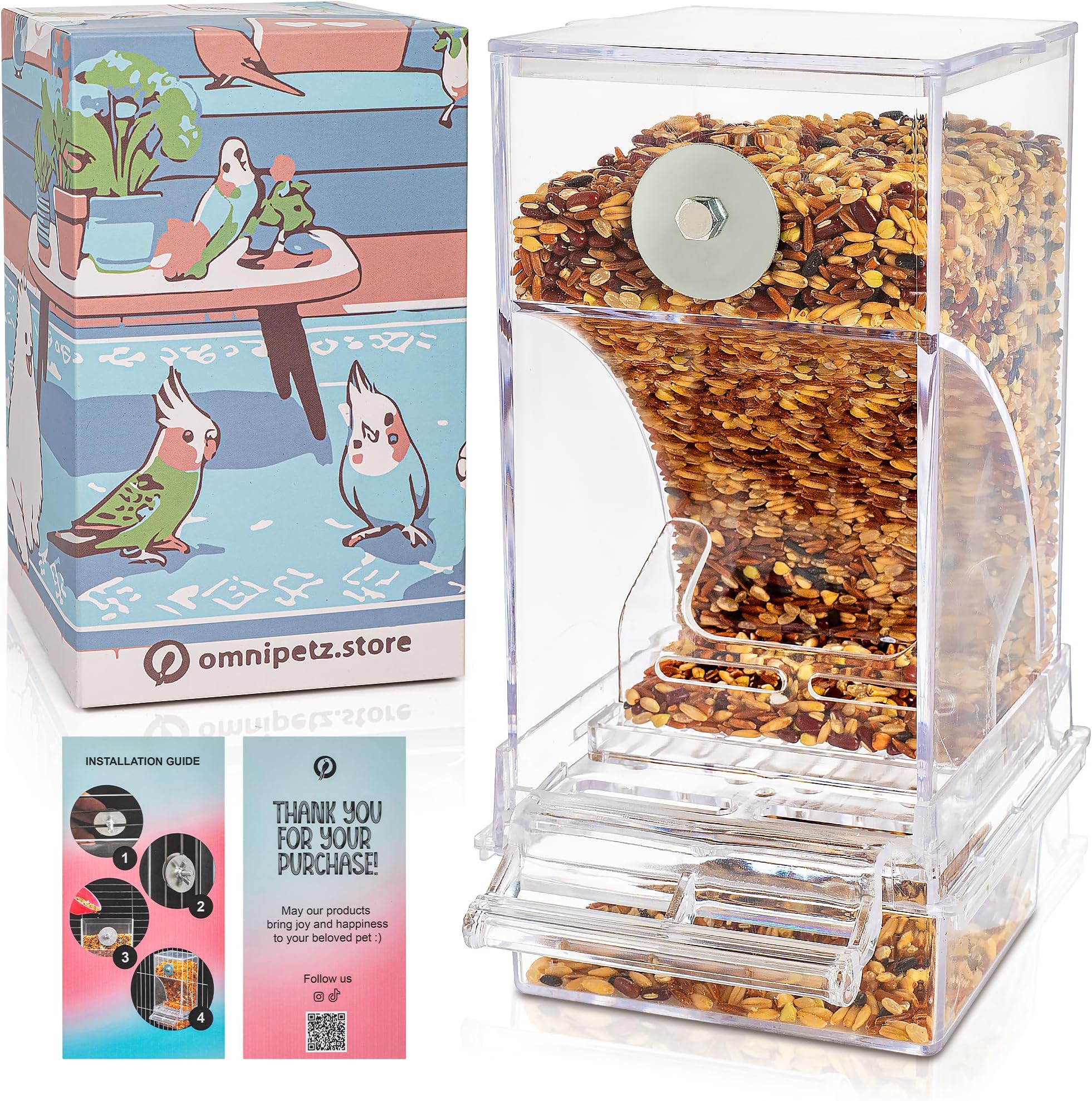 Amazon.com : OmniPetz' No Mess Bird Feeder - Ideal for Birds Such as ...