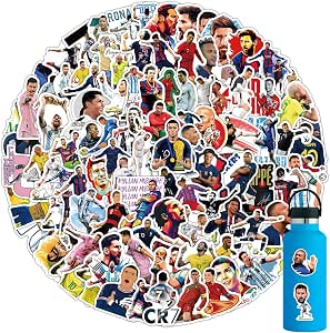 Amazon.com: 104pcs Soccer Star Stickers,Sports Stickers for Water ...