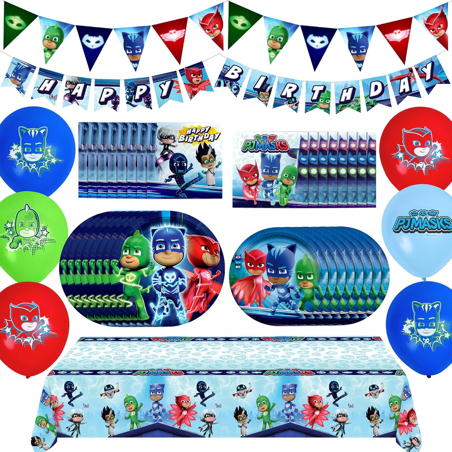 Amazon.com: Treasures Gifted Officially Licensed PJ Masks Birthday ...