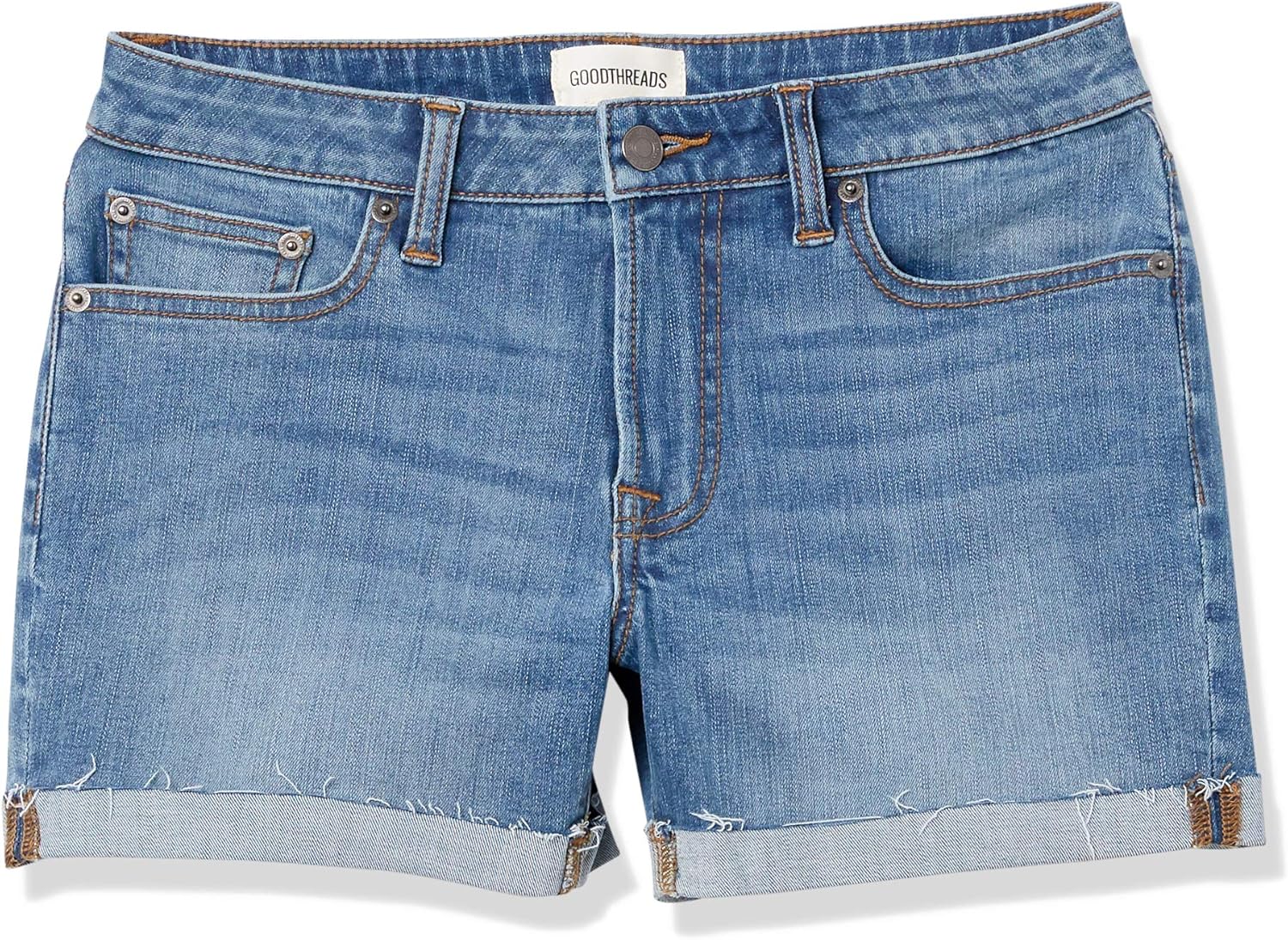 Amazon.com: Amazon Brand - Goodthreads Women's Denim Turn-Cuff Short ...