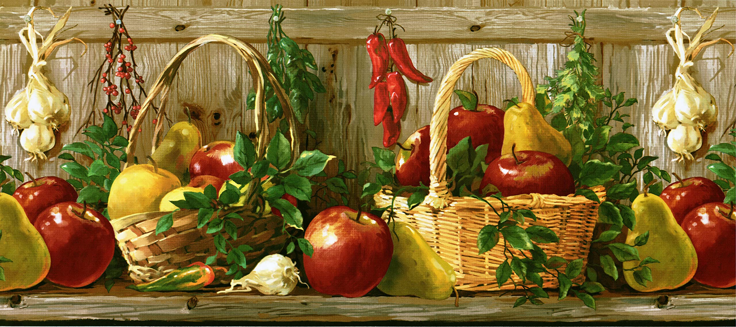 Fruits And Vegetables Wallpaper Border Fruit Vintage Wallpaper Border