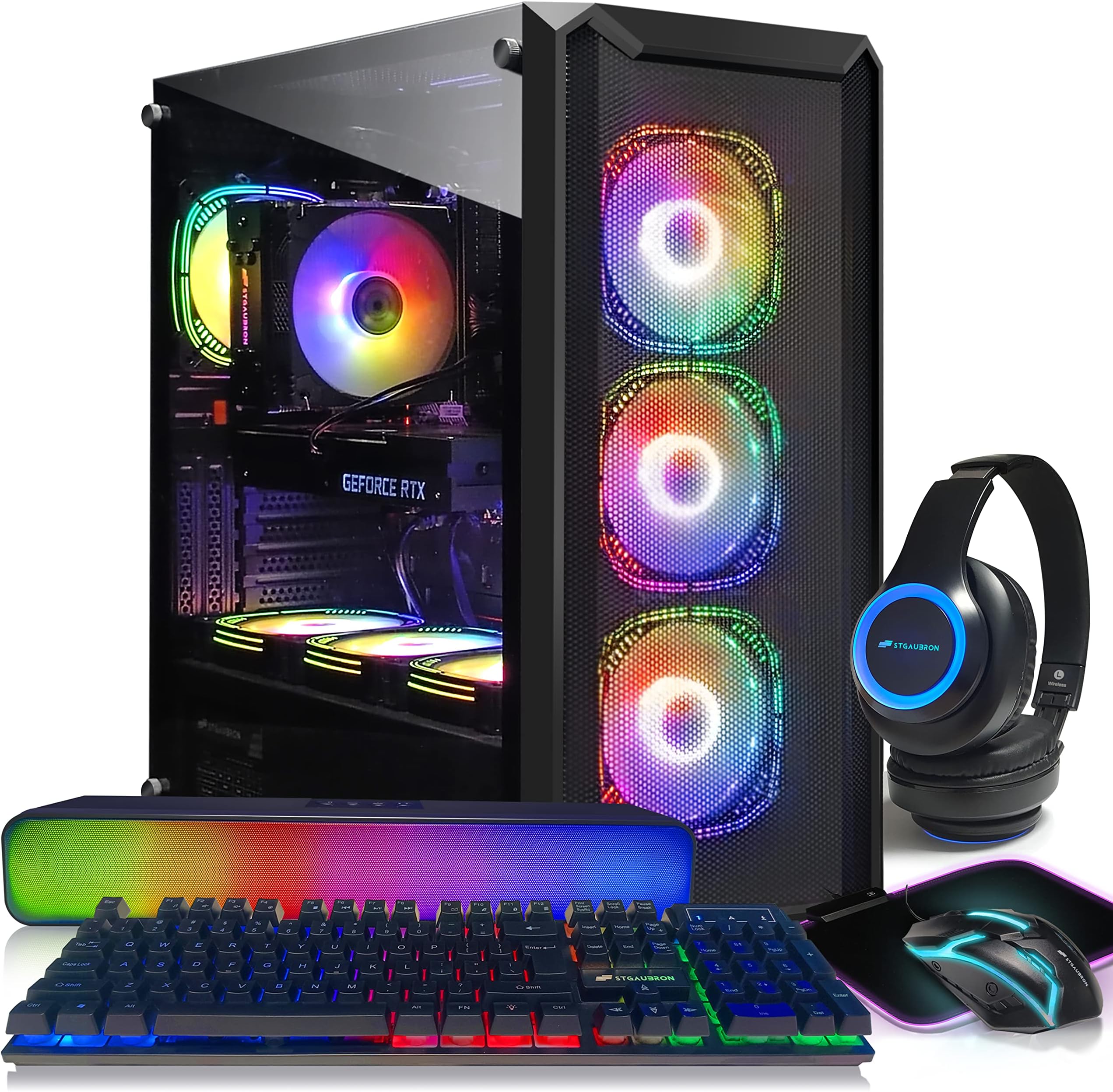 Amazon.com: STGAubron Gaming PC Computer Desktop, GeForce RTX 3070 8G ...