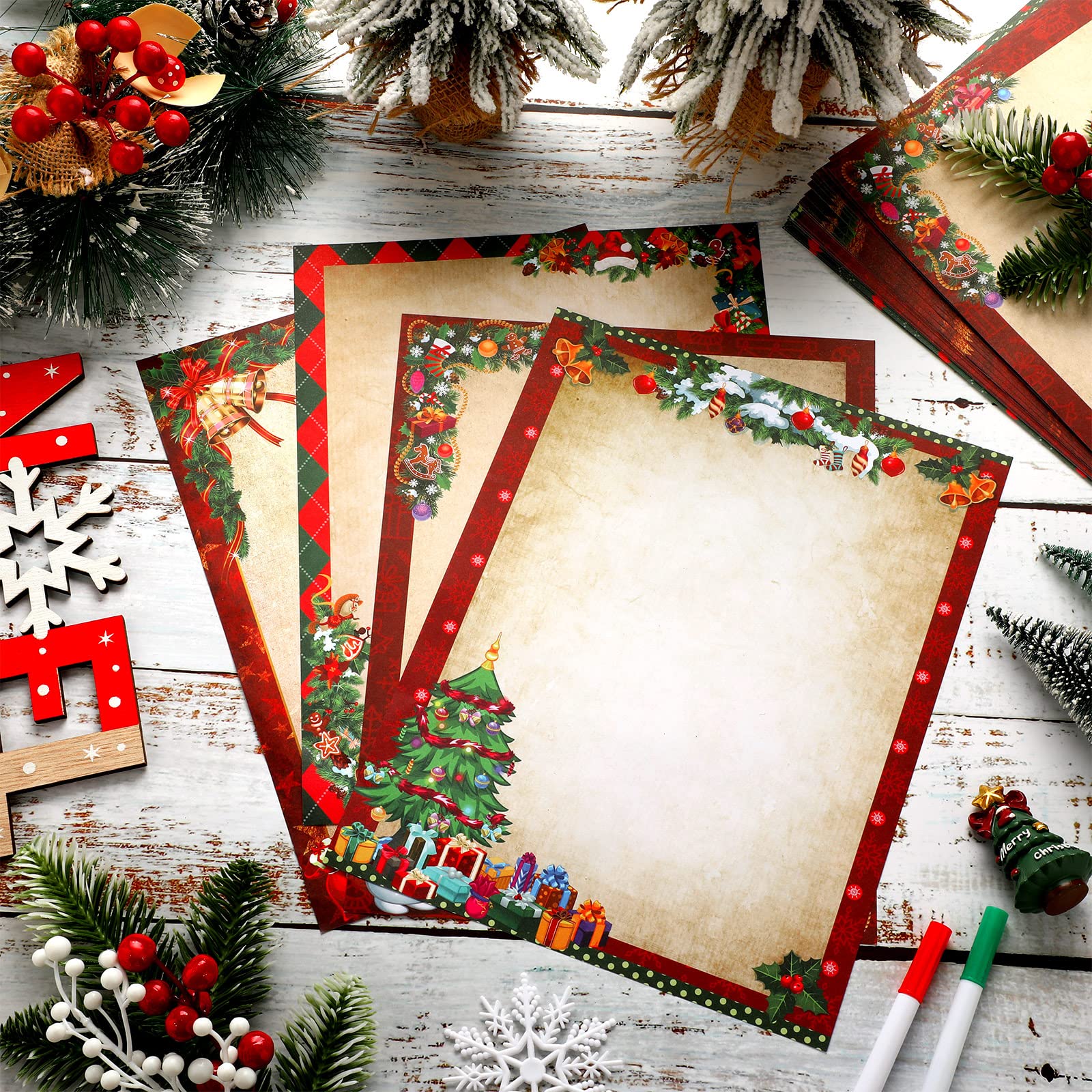 Snapklik.com : Teling 48 Sheets Christmas Stationery Printer Paper 8.5 ...
