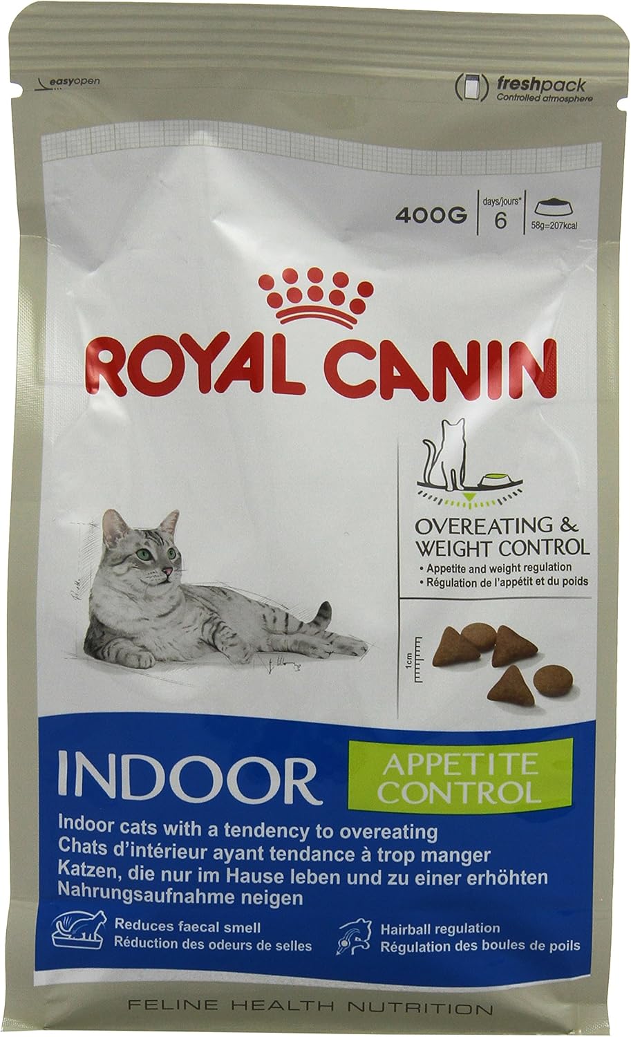 ROYAL CANIN Indoor Appetite Control Adult Dry Cat Food 400g Amazon co 