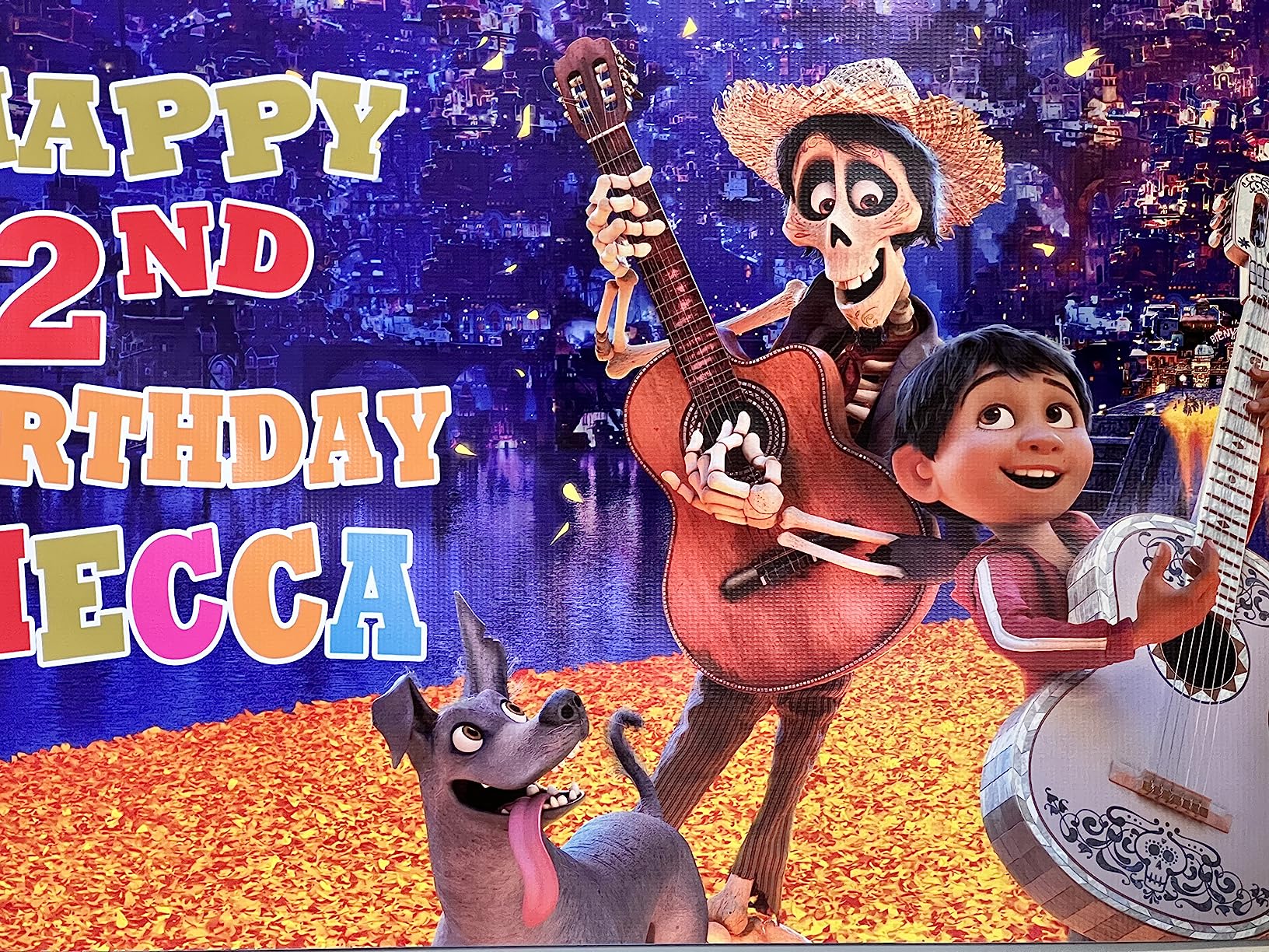 Amazon.com: Personalized Birthday Banner for Coco Theme Party 2ftx4ft ...