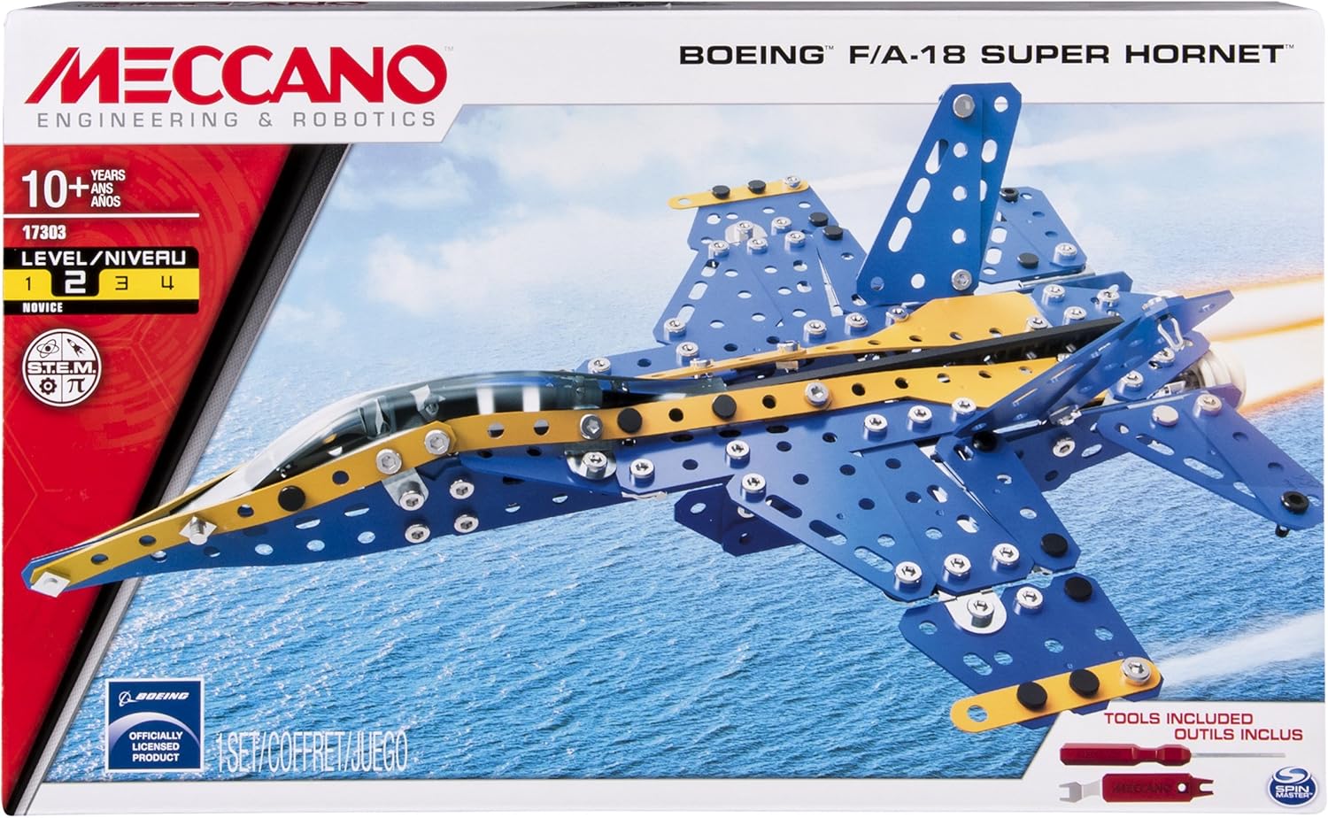 Amazon.com: Meccano-Erector – Boeing F/A-18 Super Hornet Building Set ...