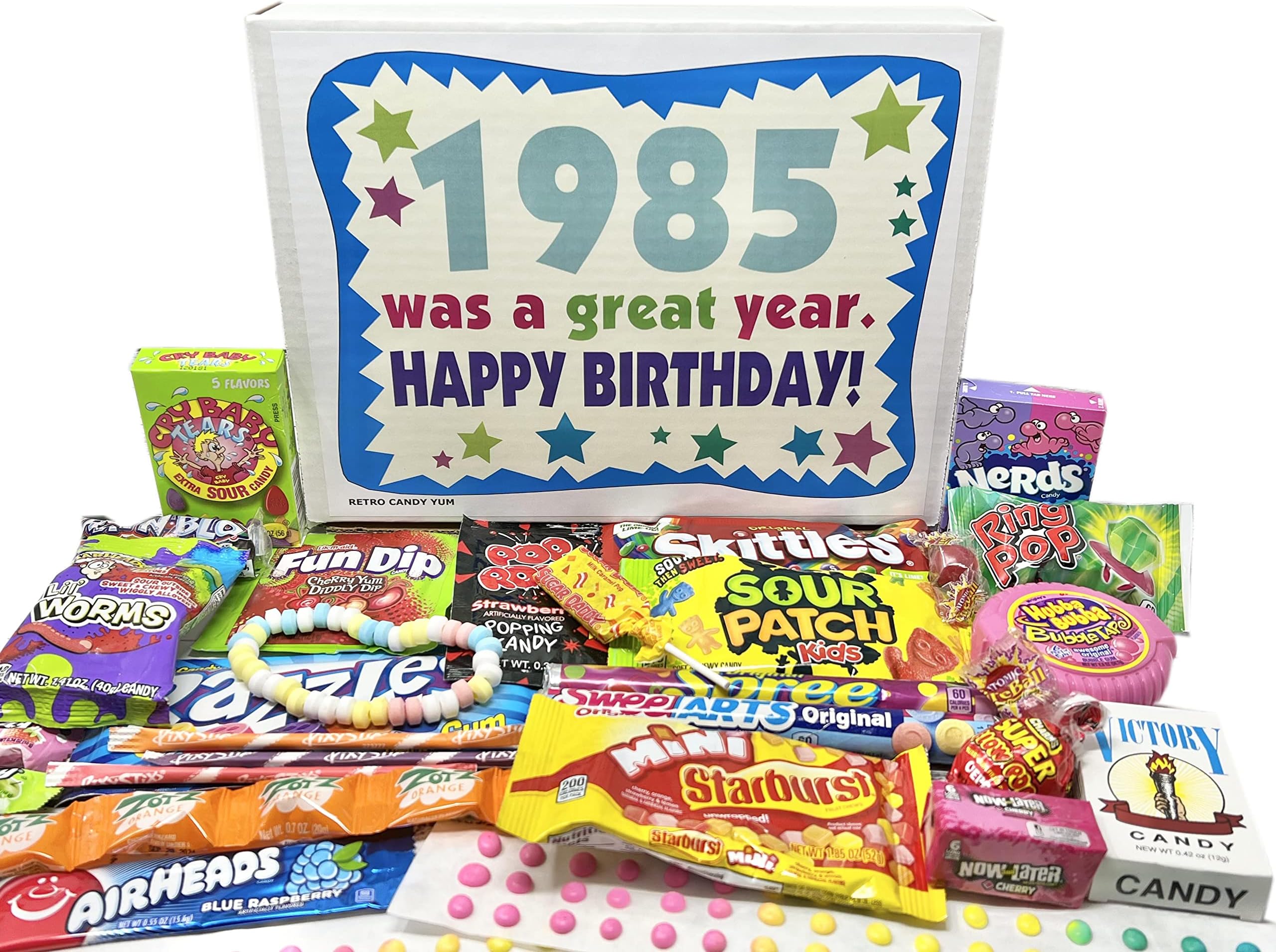 Amazon.com : RETRO CANDY YUM ~ 1930 95th Birthday Gift Box of Nostalgic ...