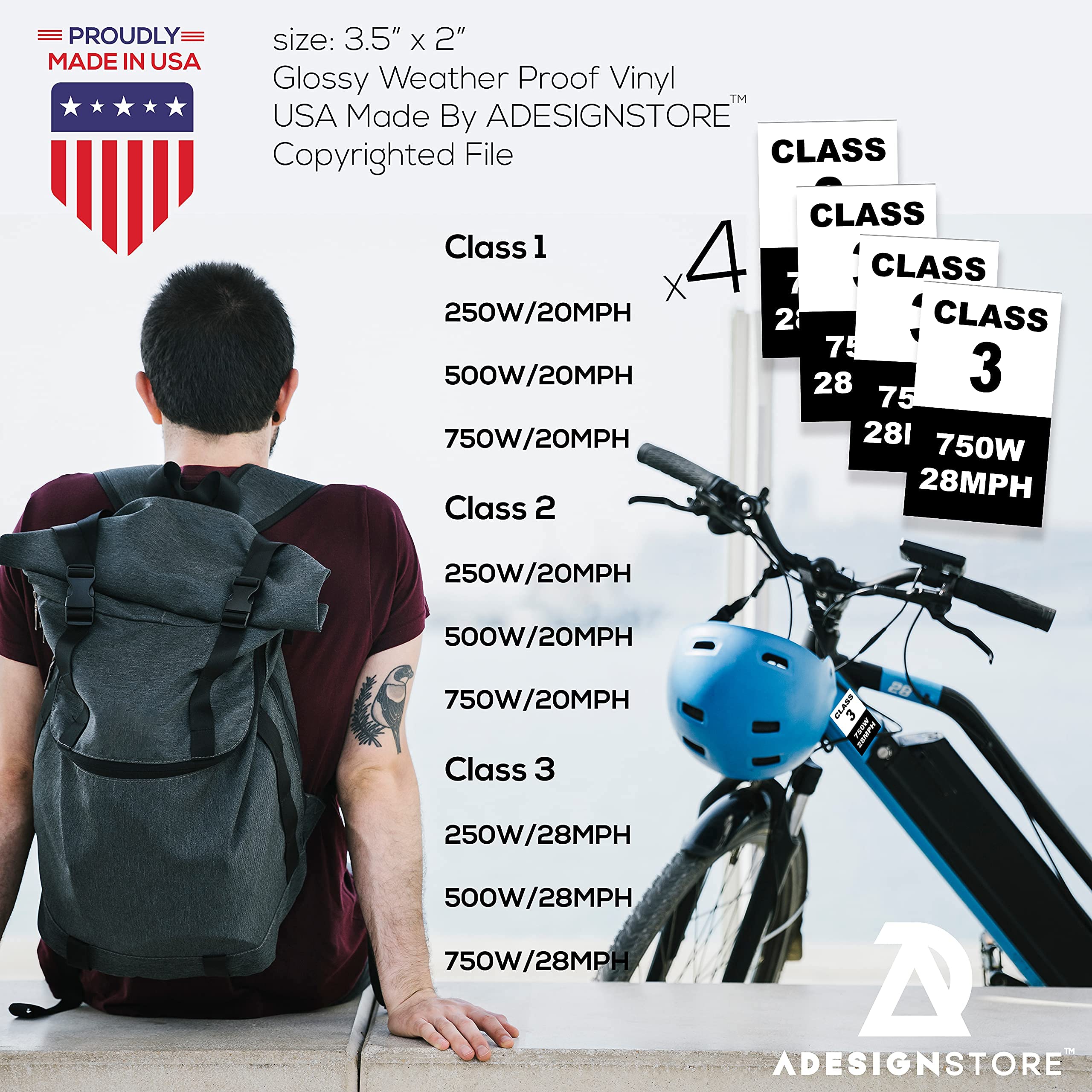 Electric Bicycle Frame Identification Class Number Stickers Decals ...