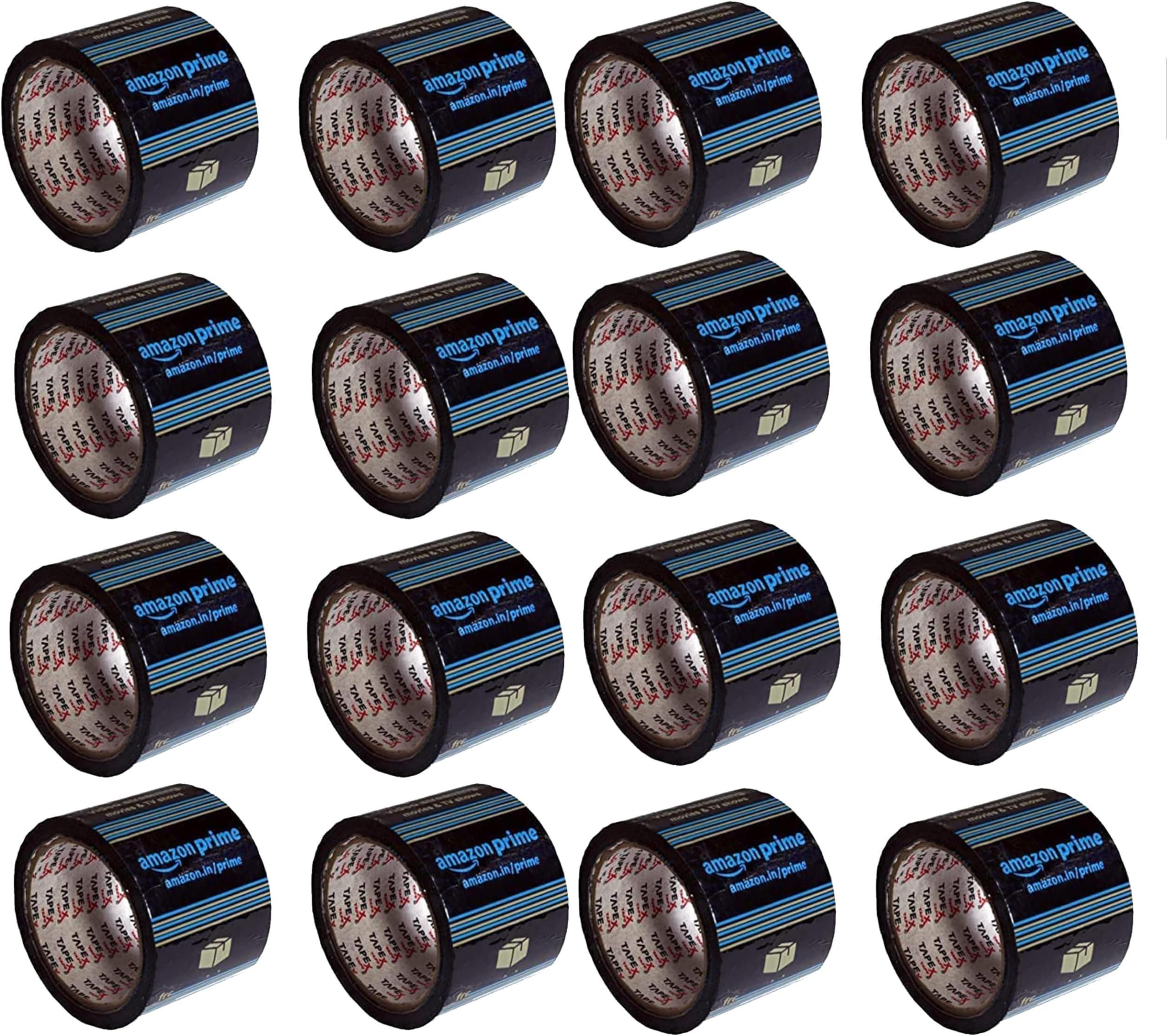 D-fix® Pack of-16, Amazon Branded Prime Packaging Tape Roll (3-inch x ...