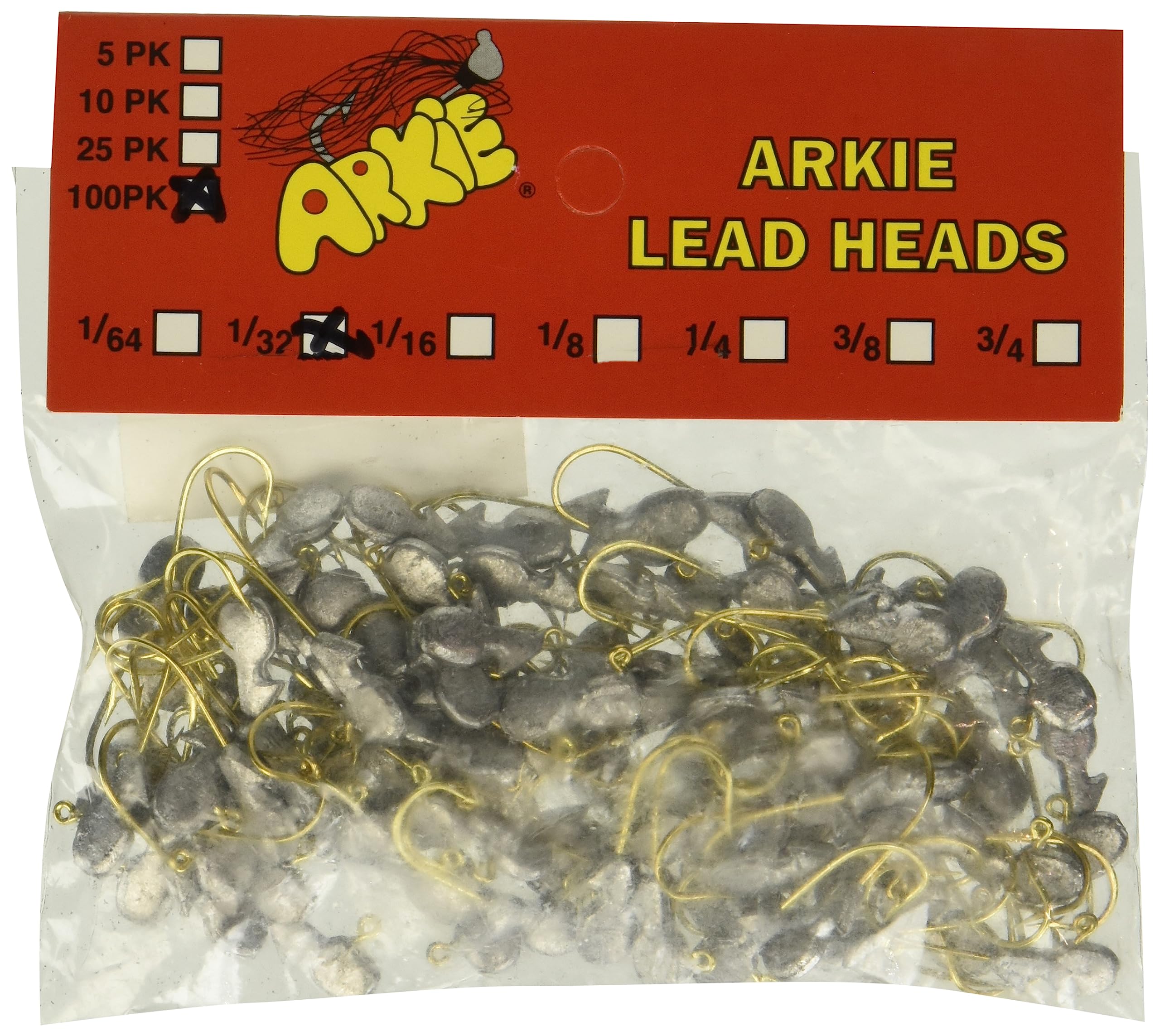Amazon.com : Arkie Lures TBH-132-100 Tube Body Head- 1/32 oz- 100 Pack ...