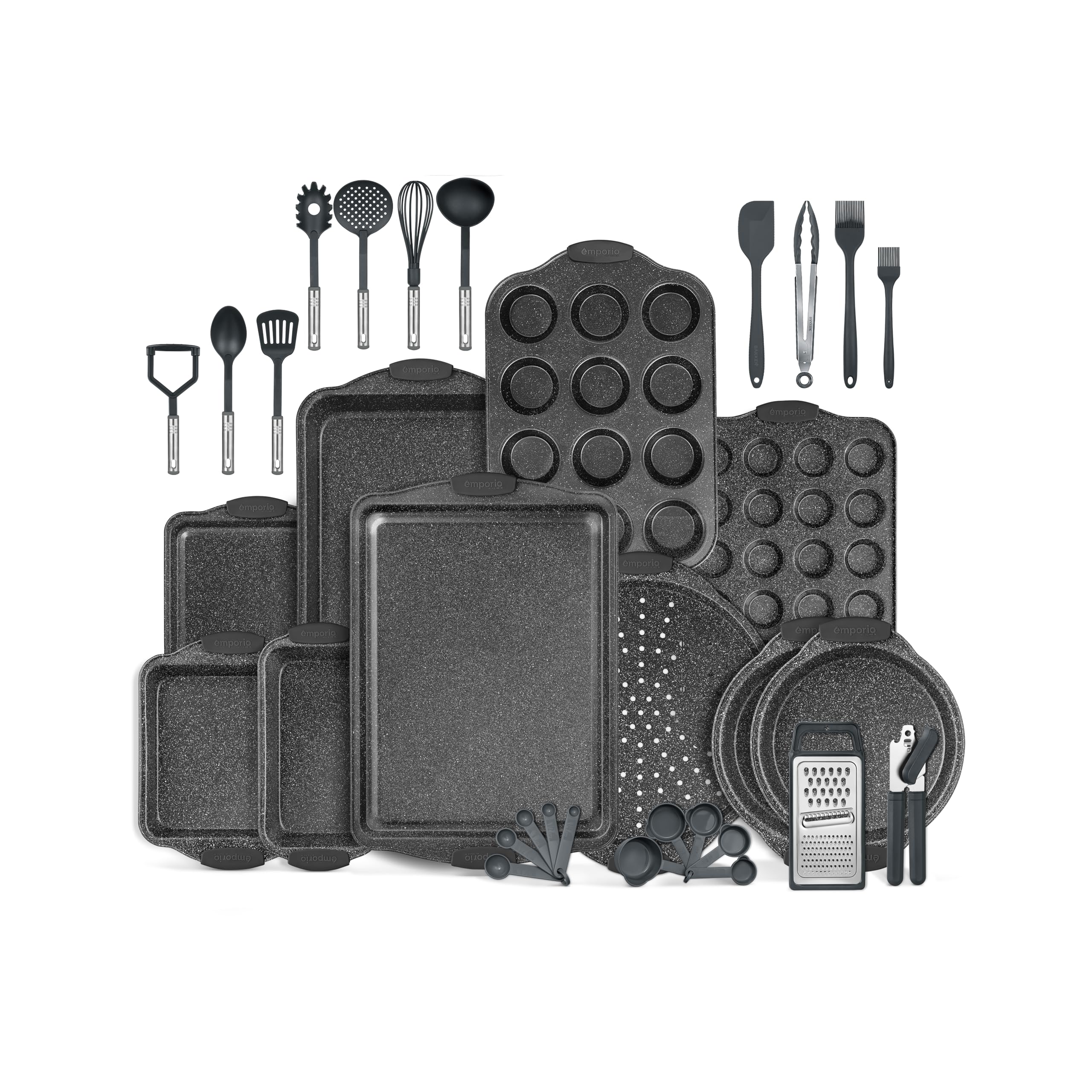 Amazon.com: Emporio Kitchen Baking Pan Set - Nonstick Coating, Carbon ...