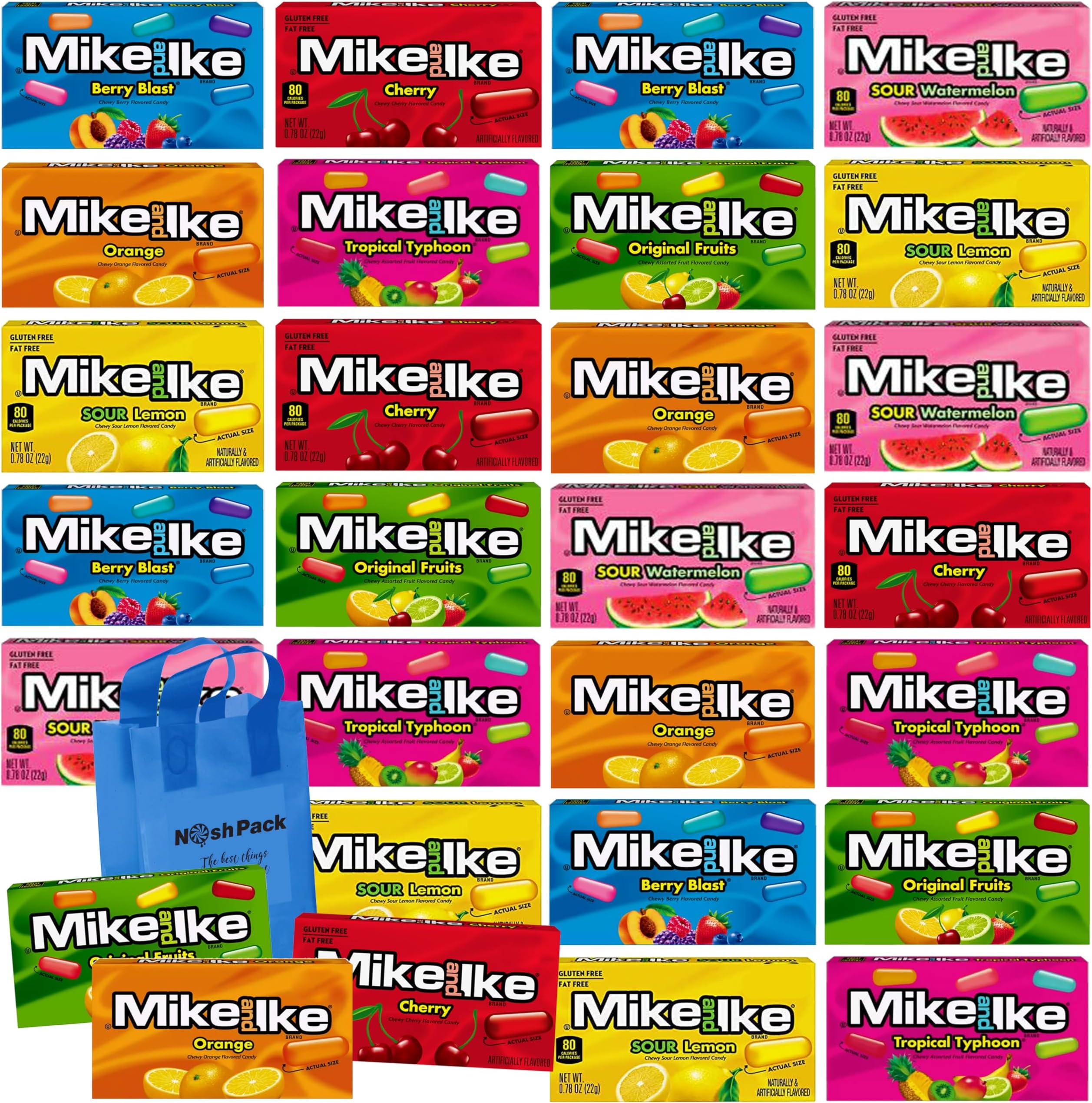 Amazon.com: Mike and Ike Original Fruit Flavors Chewy Candy - 10 oz ...