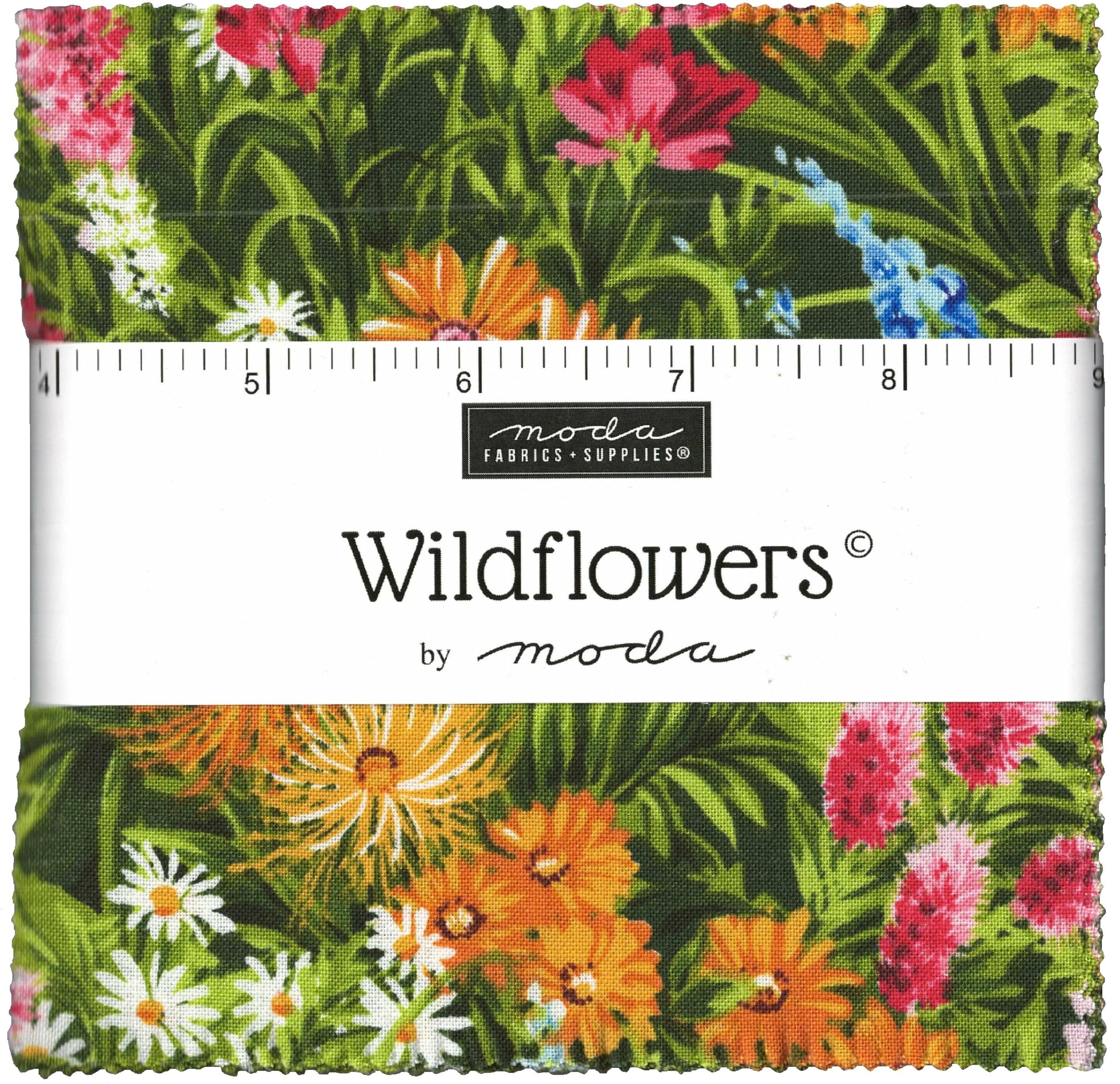 Amazon.com: Wildflowers 2024 Charm Pack by Moda Fabrics; 42-5" Precut ...
