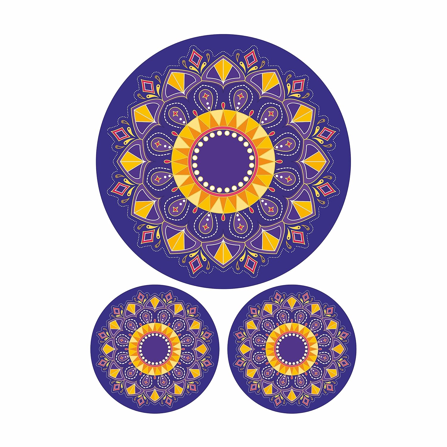 Buy Anne Print Solutions® Combo Pack 3 Pcs Rangoli Floor Vinyl Sticker ...